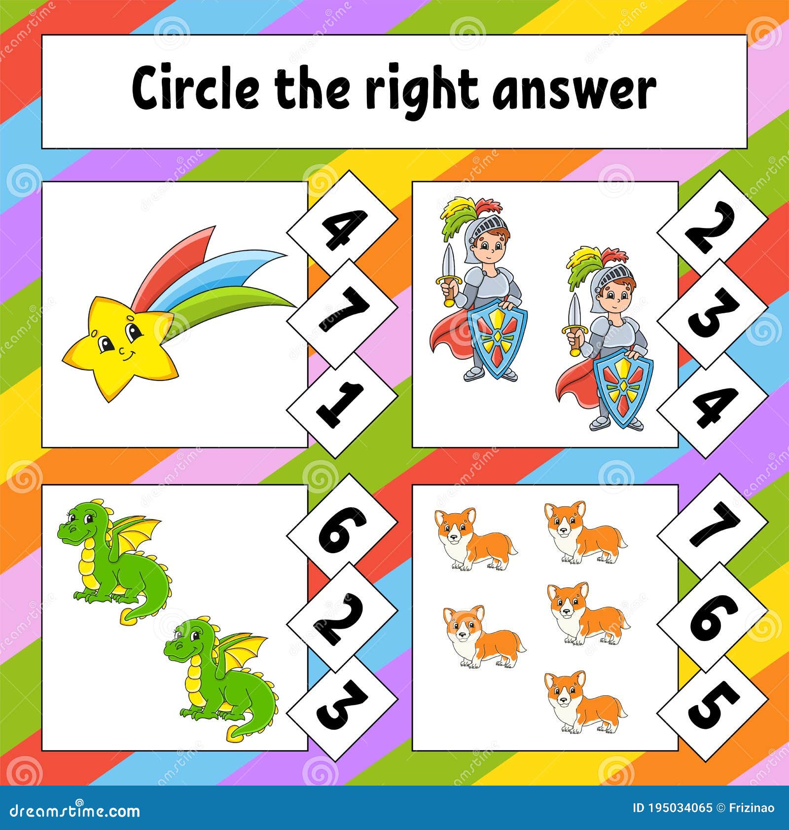 Circle the Right Answer. Education Developing Worksheet. Activity Page ...