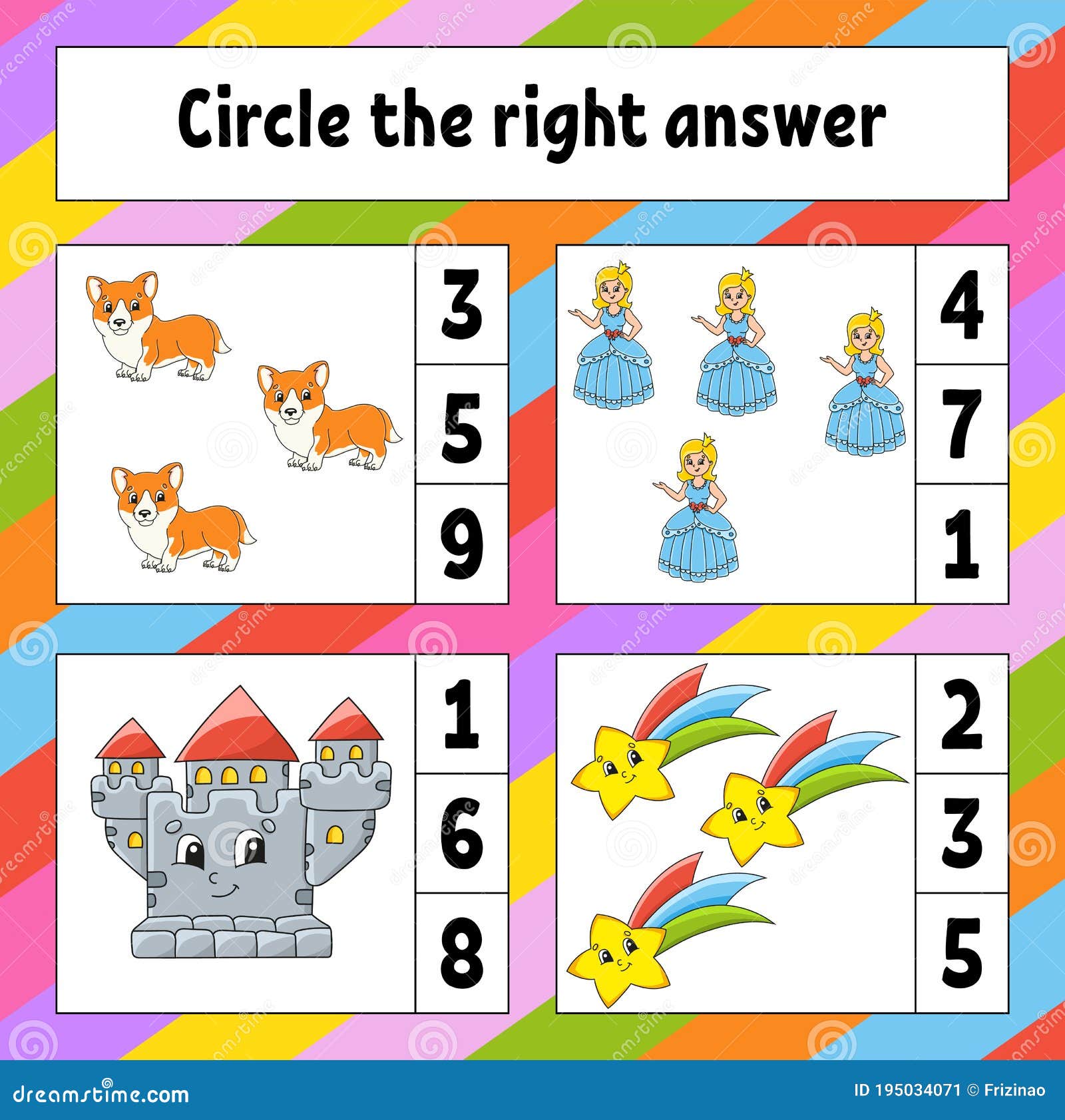 Circle the Right Answer. Education Developing Worksheet. Activity Page ...