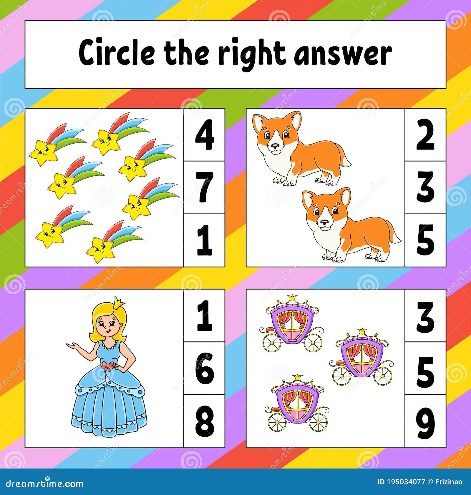 Circle the Right Answer. Education Developing Worksheet. Activity Page ...