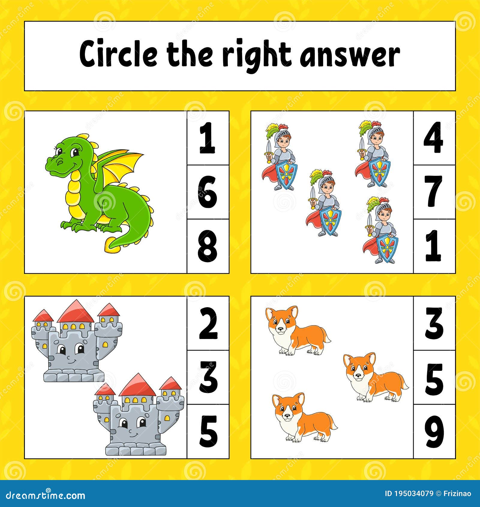 Circle the Right Answer. Education Developing Worksheet. Activity Page ...