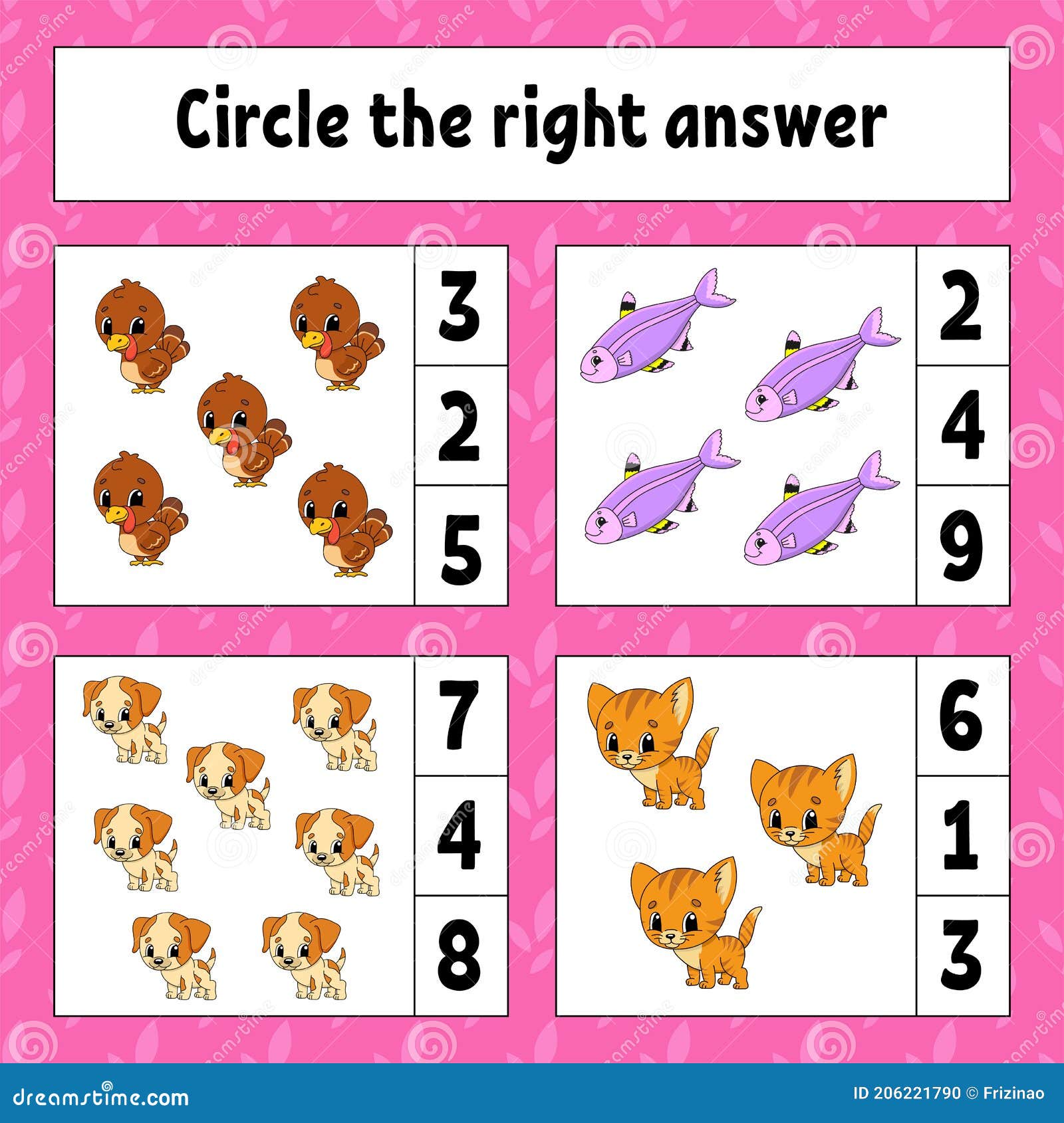 Circle the Right Answer. Education Developing Worksheet. Activity Page ...