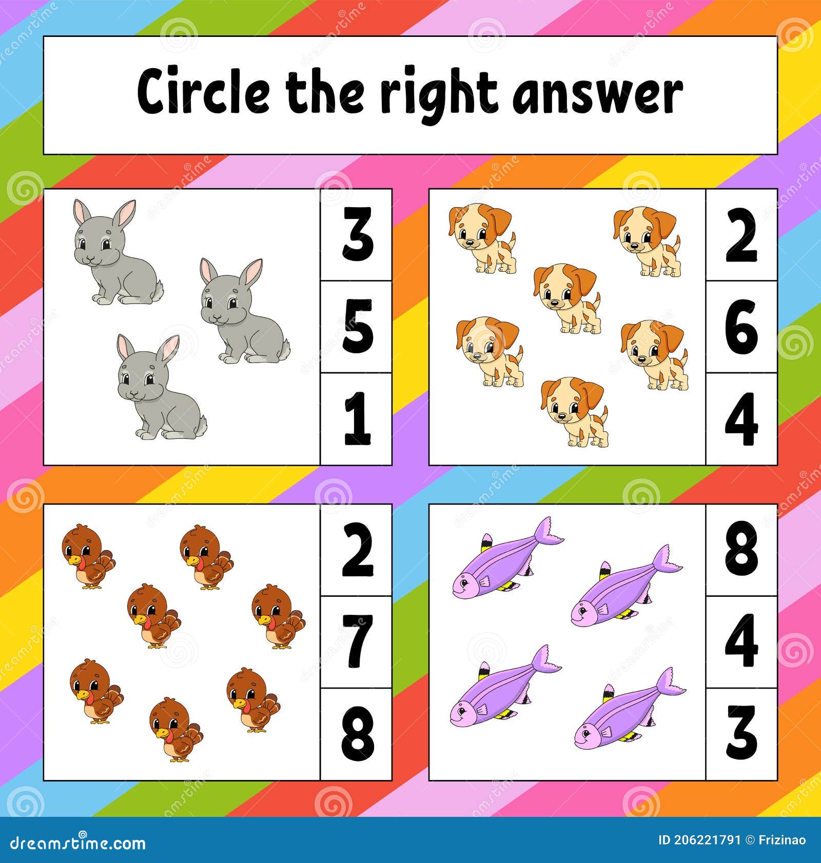 Circle the Right Answer. Education Developing Worksheet. Activity Page ...