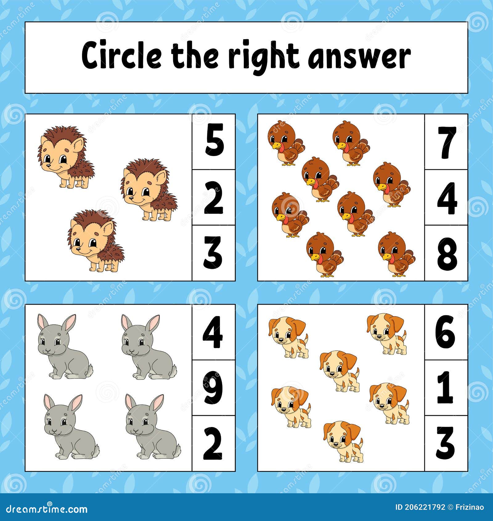 Circle the Right Answer. Education Developing Worksheet. Activity Page ...