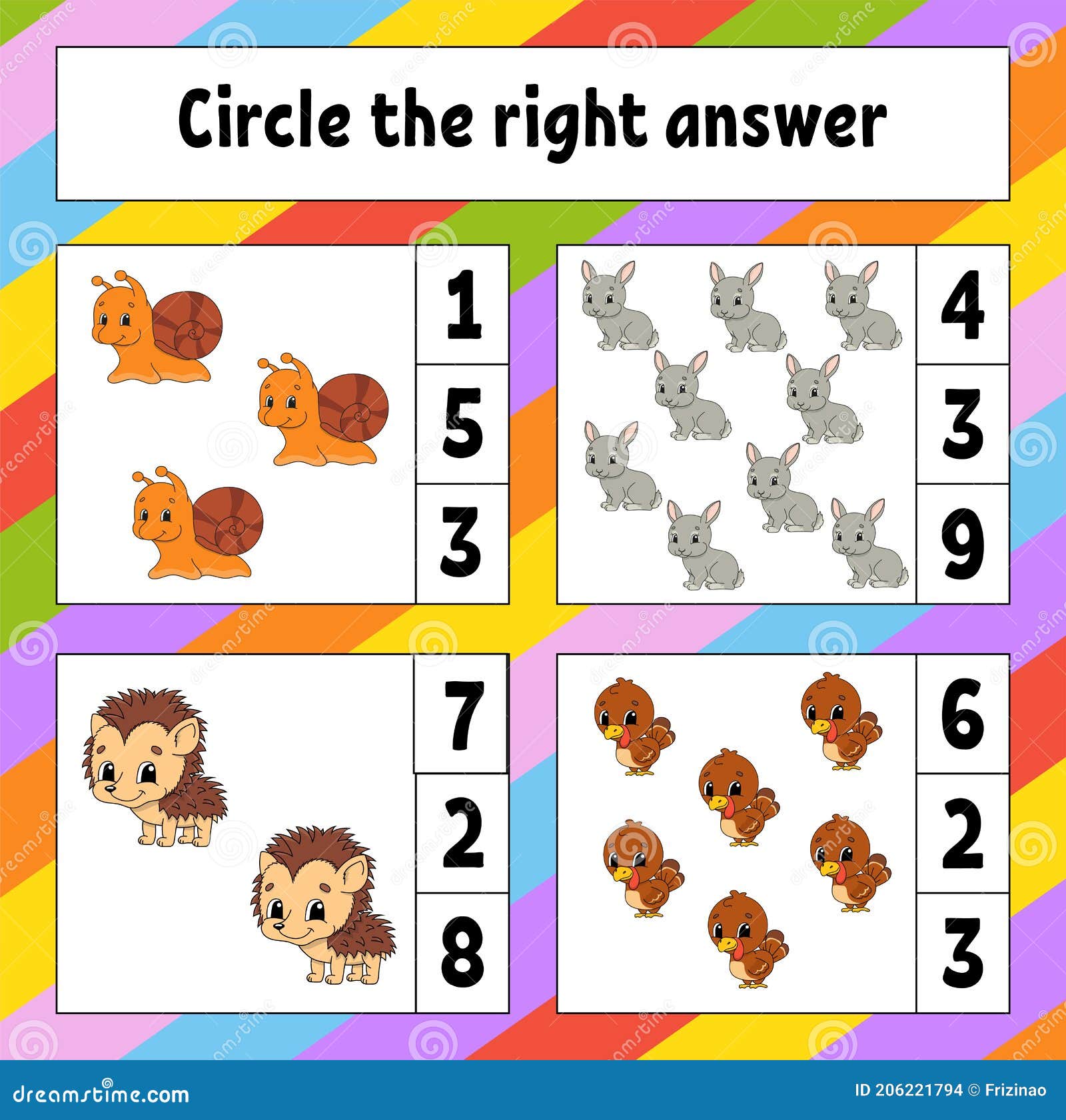 Circle the Right Answer. Education Developing Worksheet. Activity Page ...