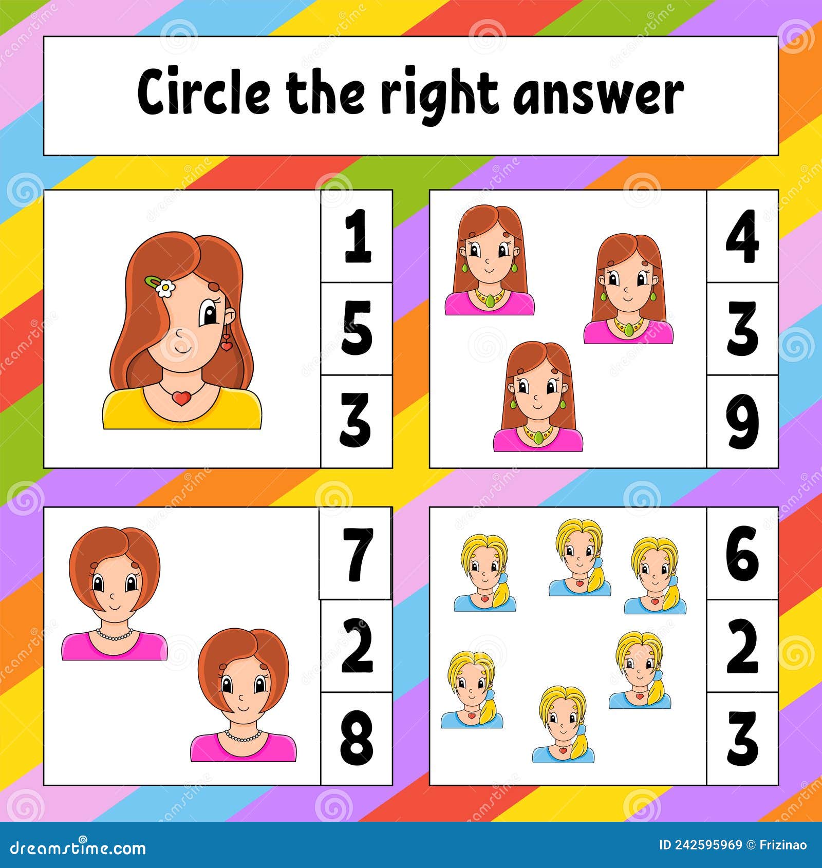 Circle the Right Answer. Education Developing Worksheet. Activity Page ...