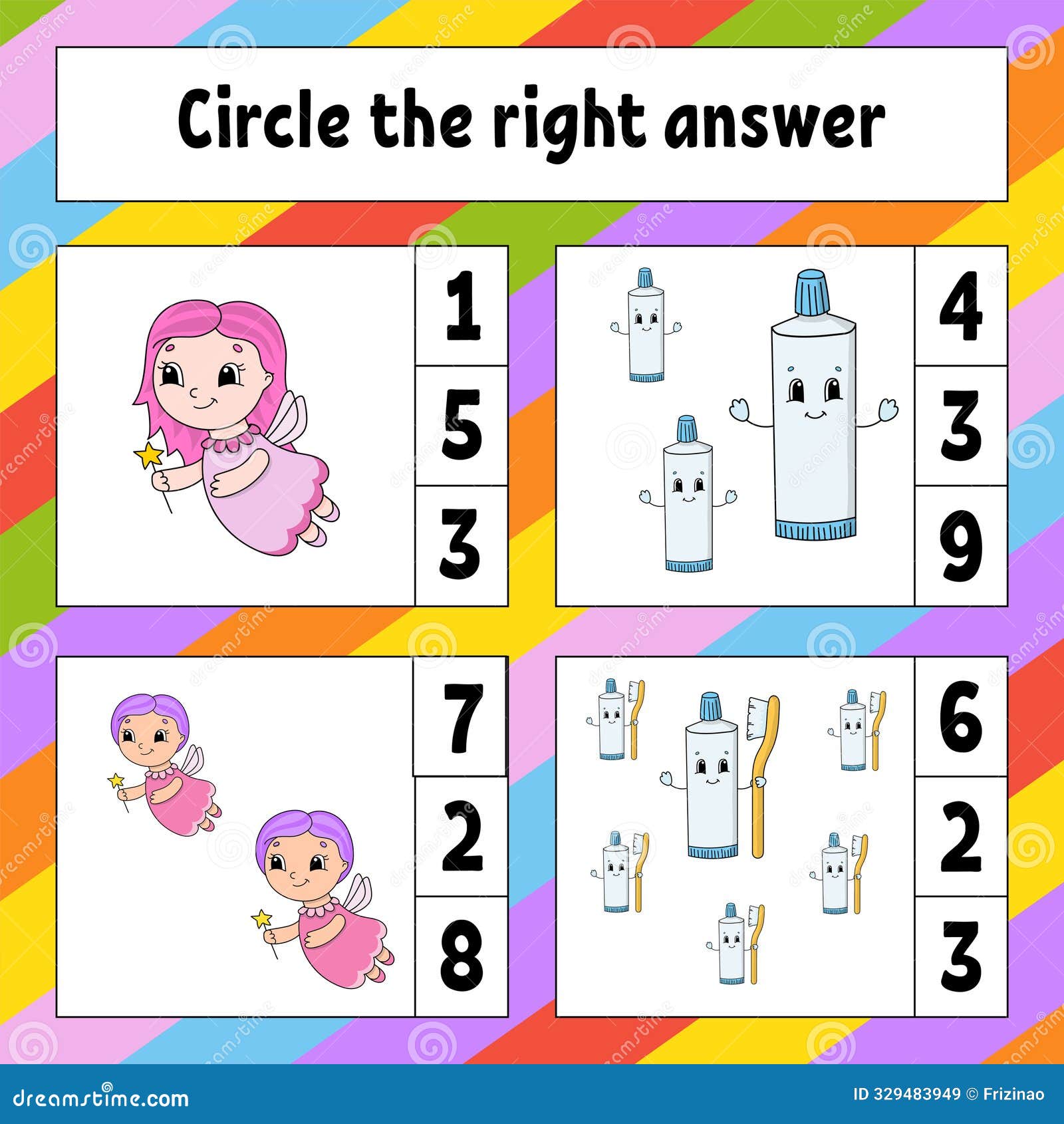 Circle the Right Answer. Education Developing Worksheet. Activity Page ...