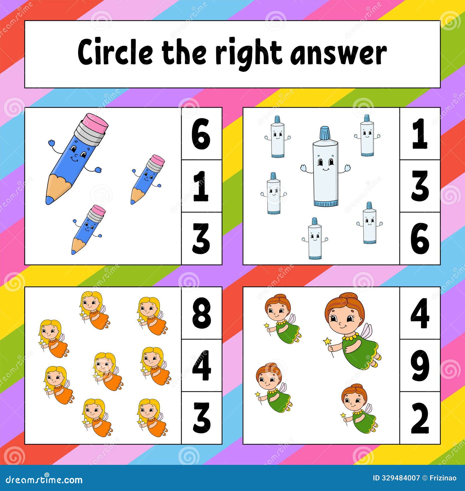 Circle the Right Answer. Education Developing Worksheet. Activity Page ...