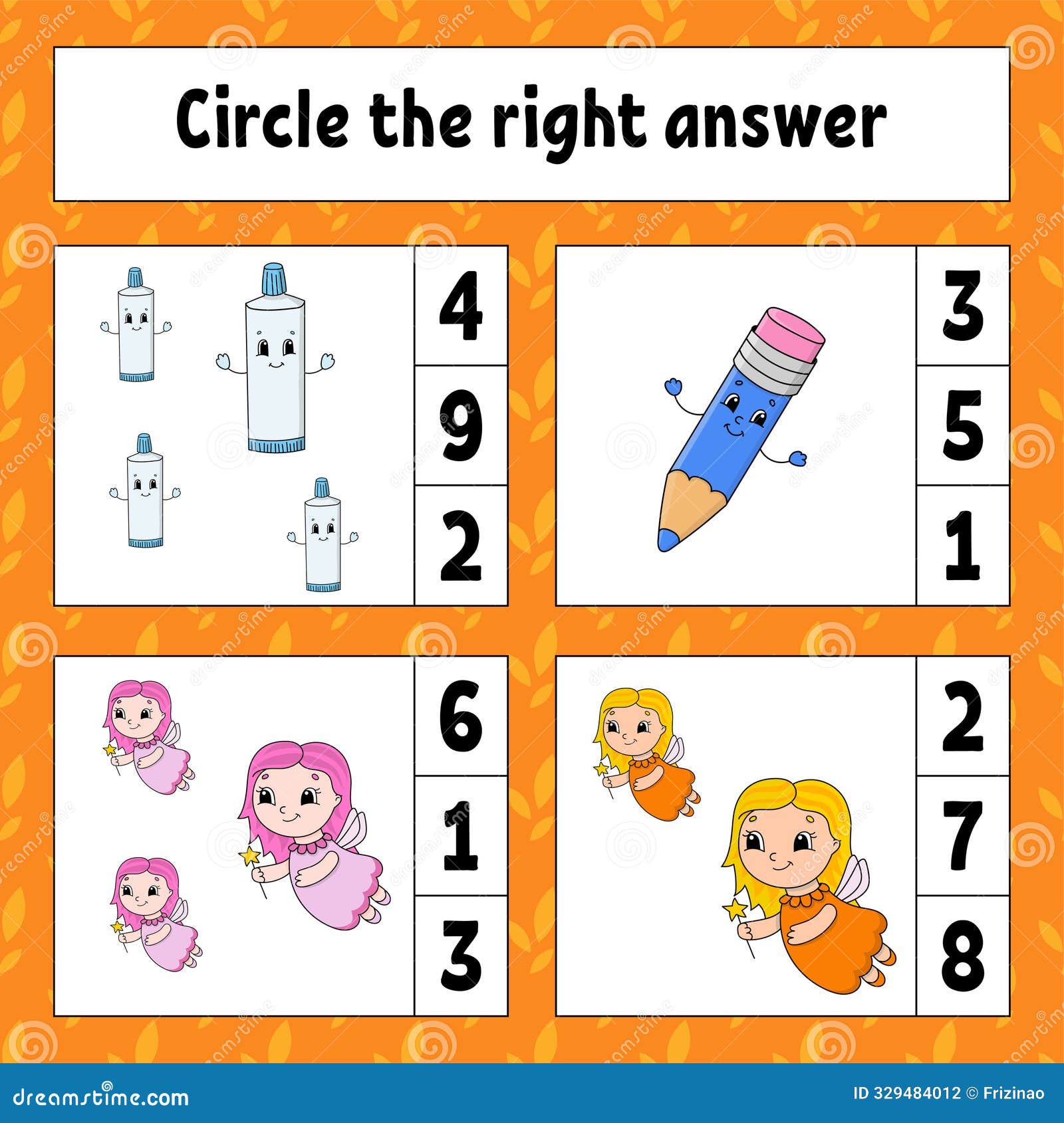 Circle the Right Answer. Education Developing Worksheet. Activity Page ...