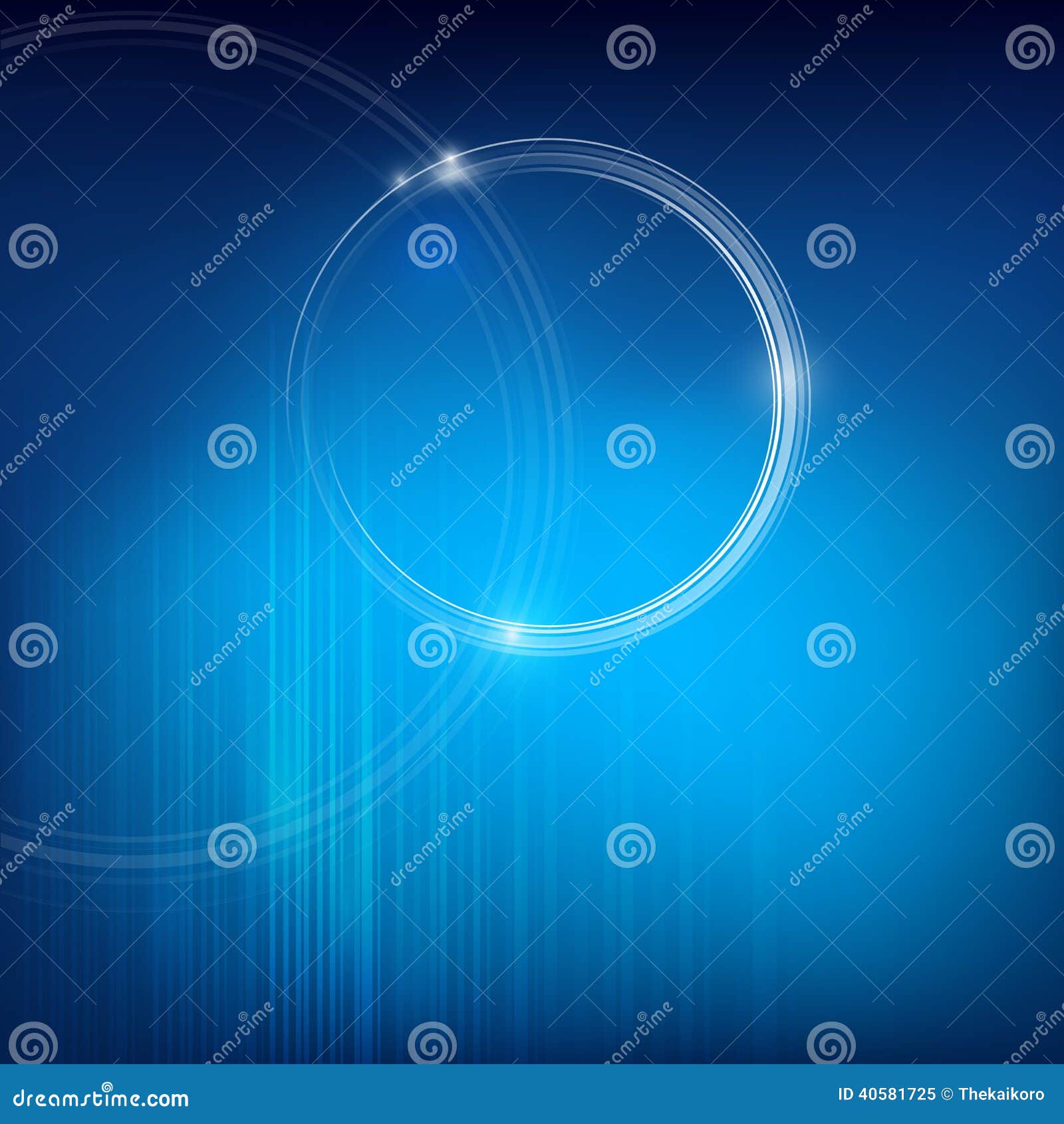 Circle Ring and Blue Background Stock Vector - Illustration of blurred ...