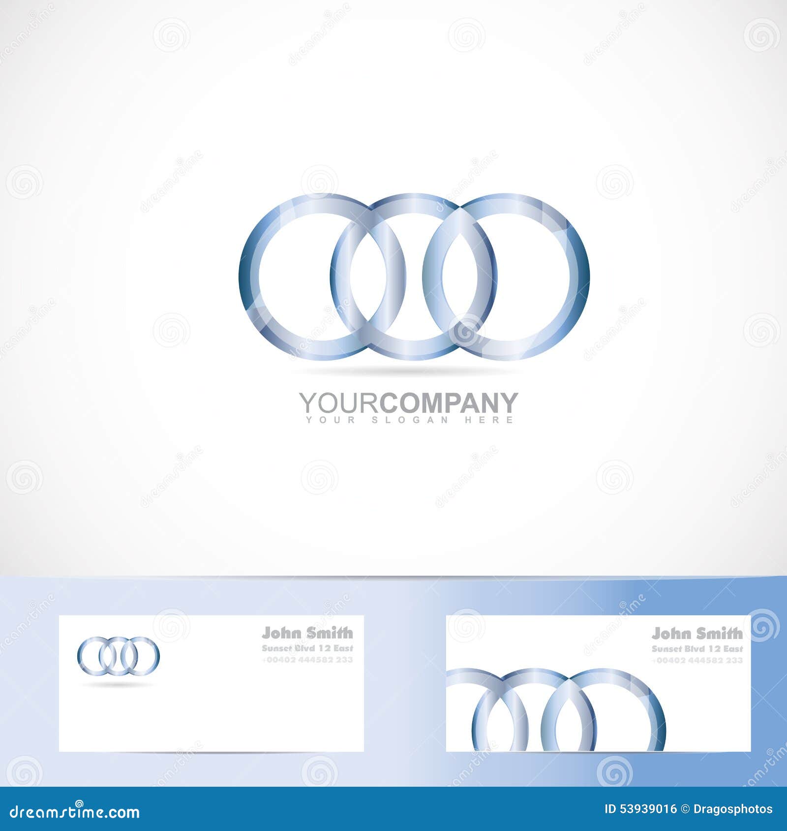 Circle rings joined logo stock vector. Illustration of circle - 53939016