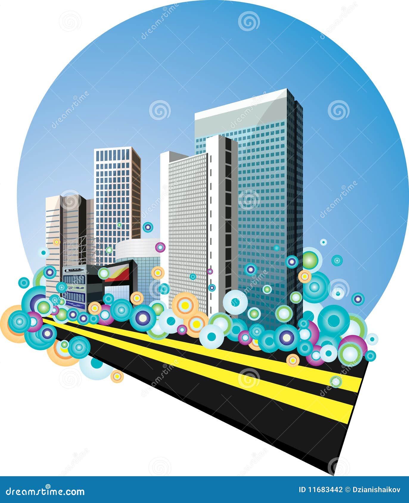 Circle road stock vector. Illustration of design, artistic - 11683442