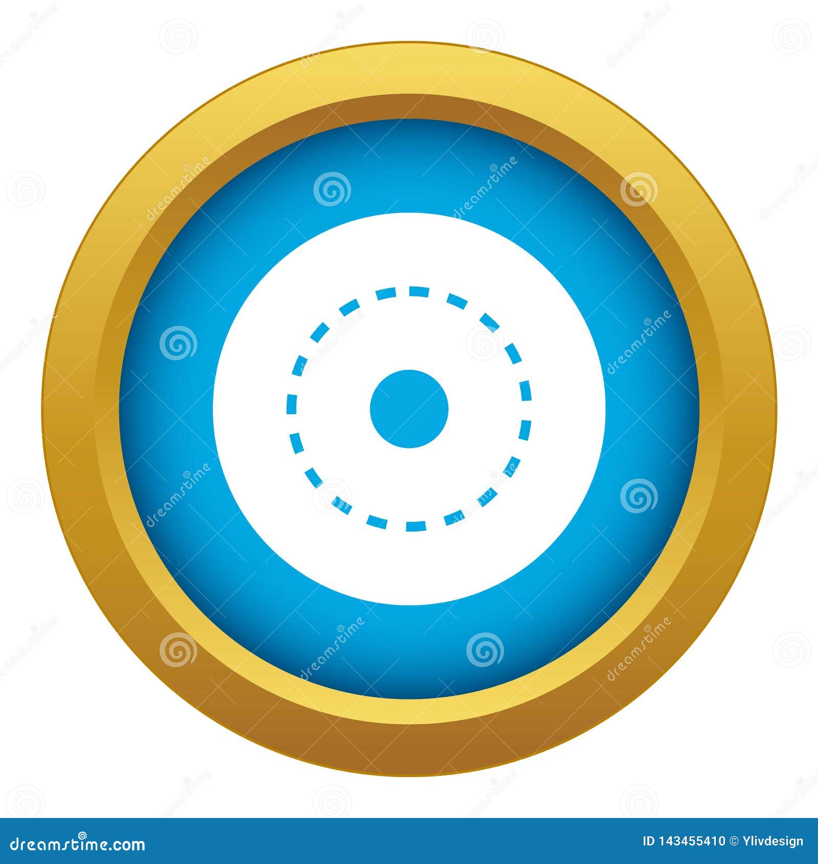 Circle Road Icon Blue Vector Isolated Stock Vector - Illustration of ...