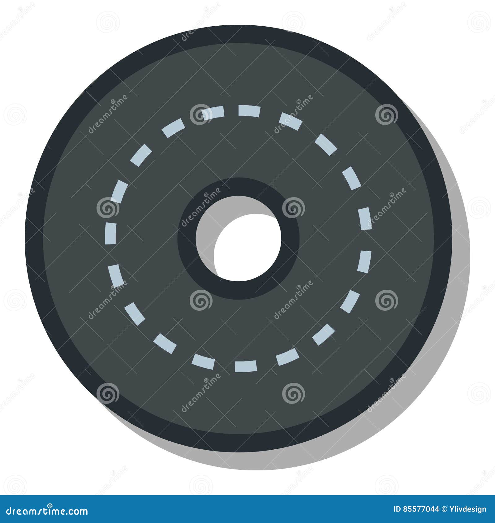 Circle Road Icon, Flat Style Stock Vector - Illustration of journey ...