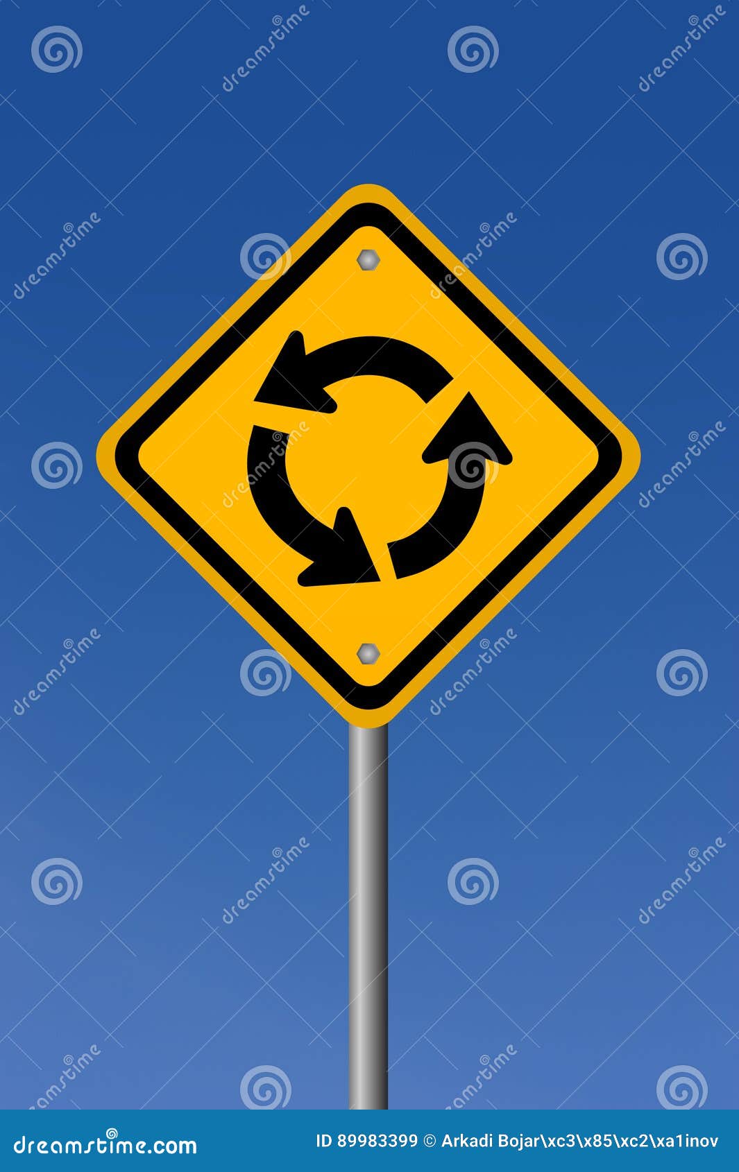 Circle road sign stock illustration. Illustration of round - 89983399