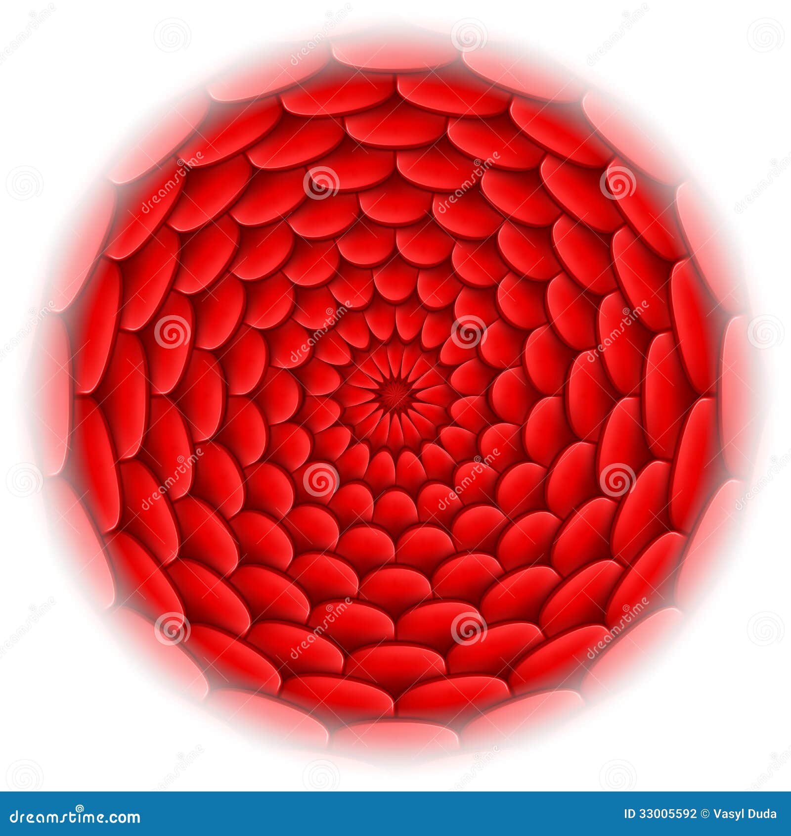 Circle with Roof Tile Pattern in Red. Stock Vector - Illustration of ...