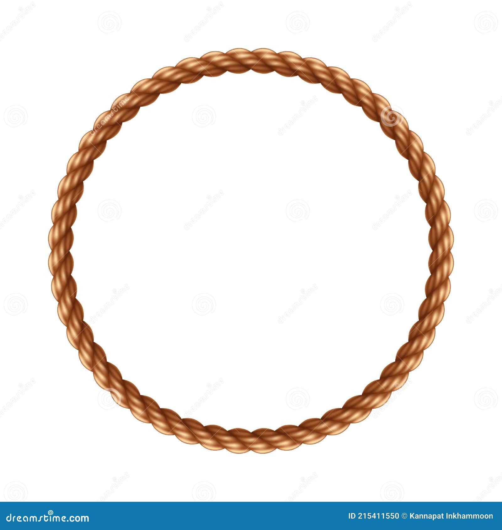 Circle rope stock vector. Illustration of twine, fiber - 215411550