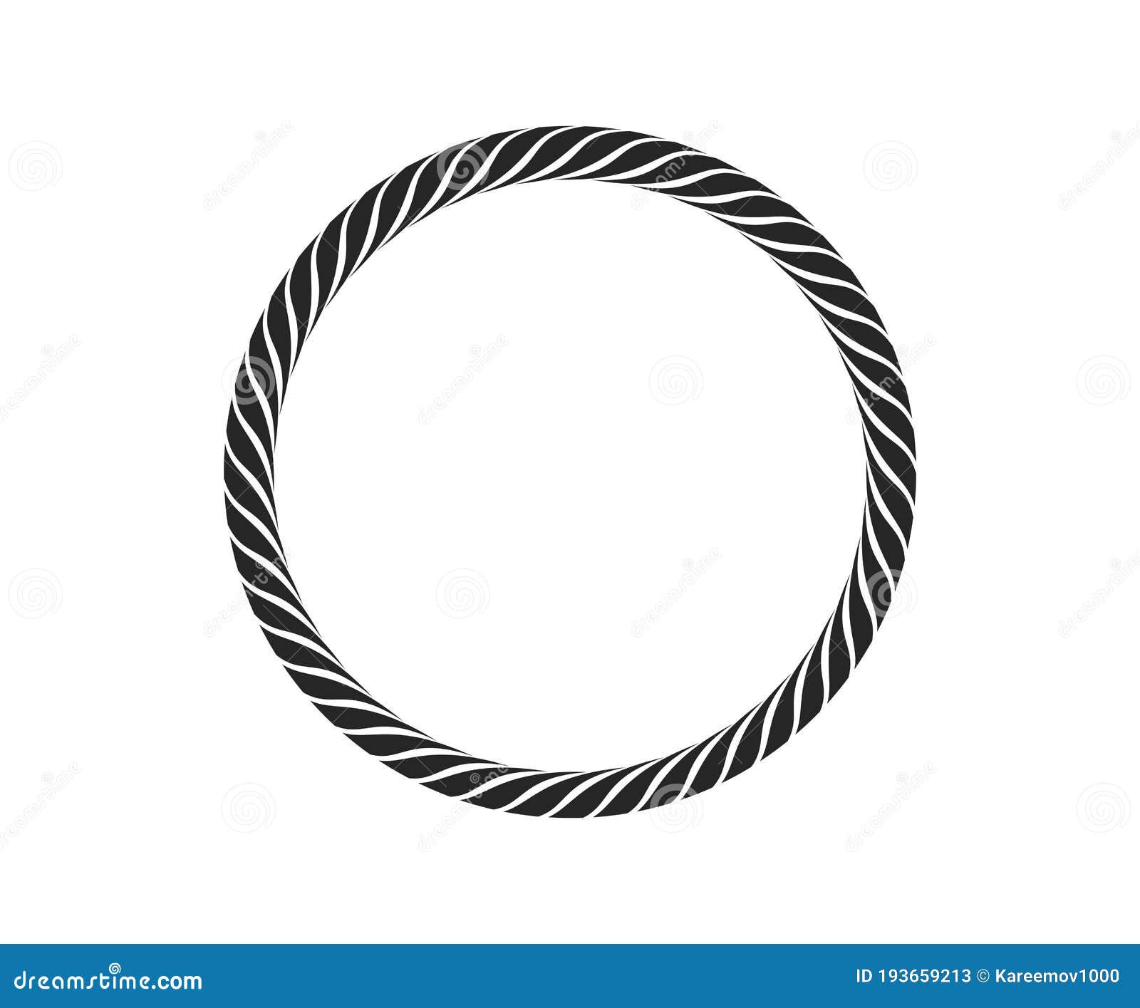 Circle Ropes with Black and White Colors Stock Vector - Illustration of ...