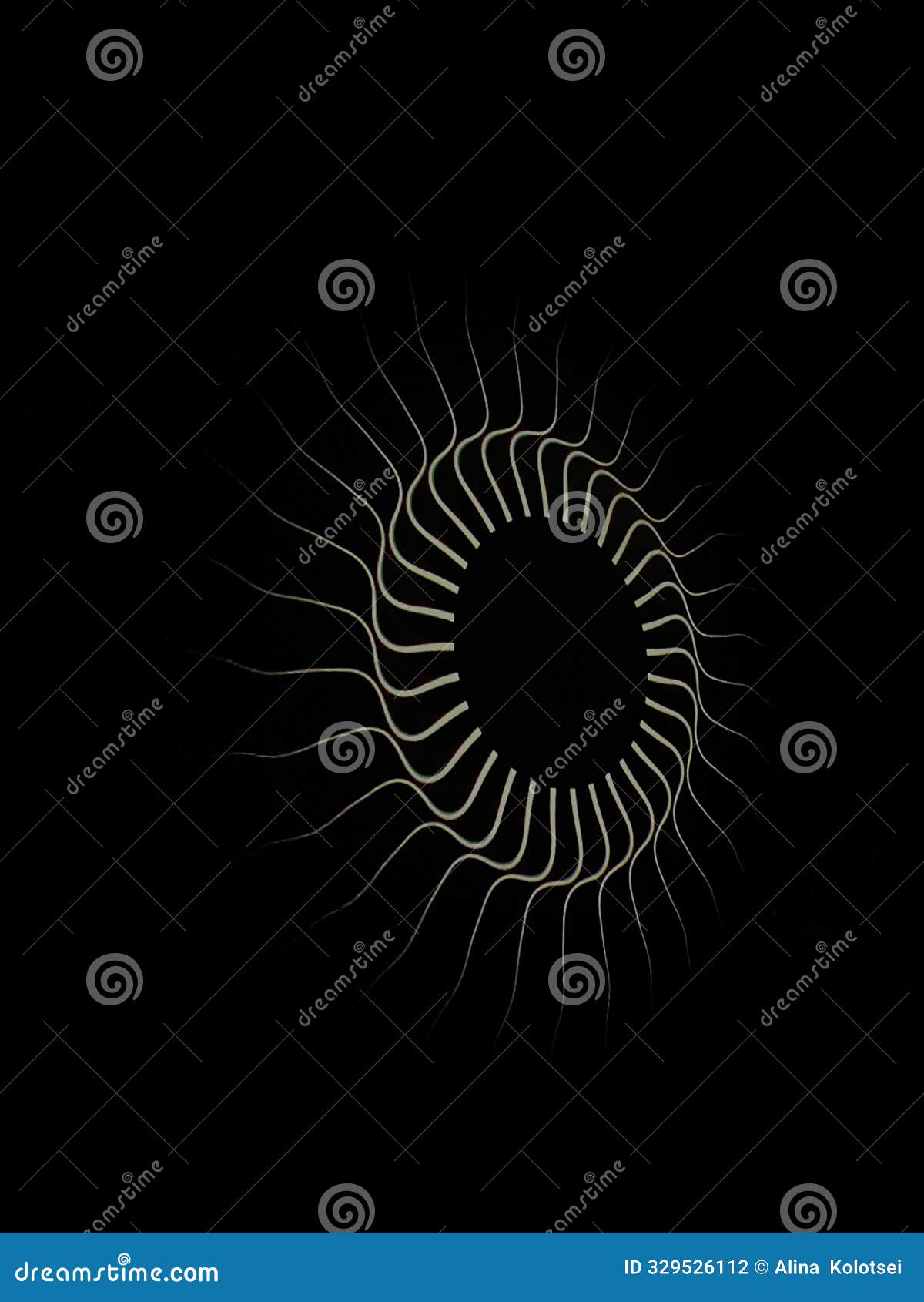 Circle with Rotating Lines. Stripes Abstract Background Stock Photo ...
