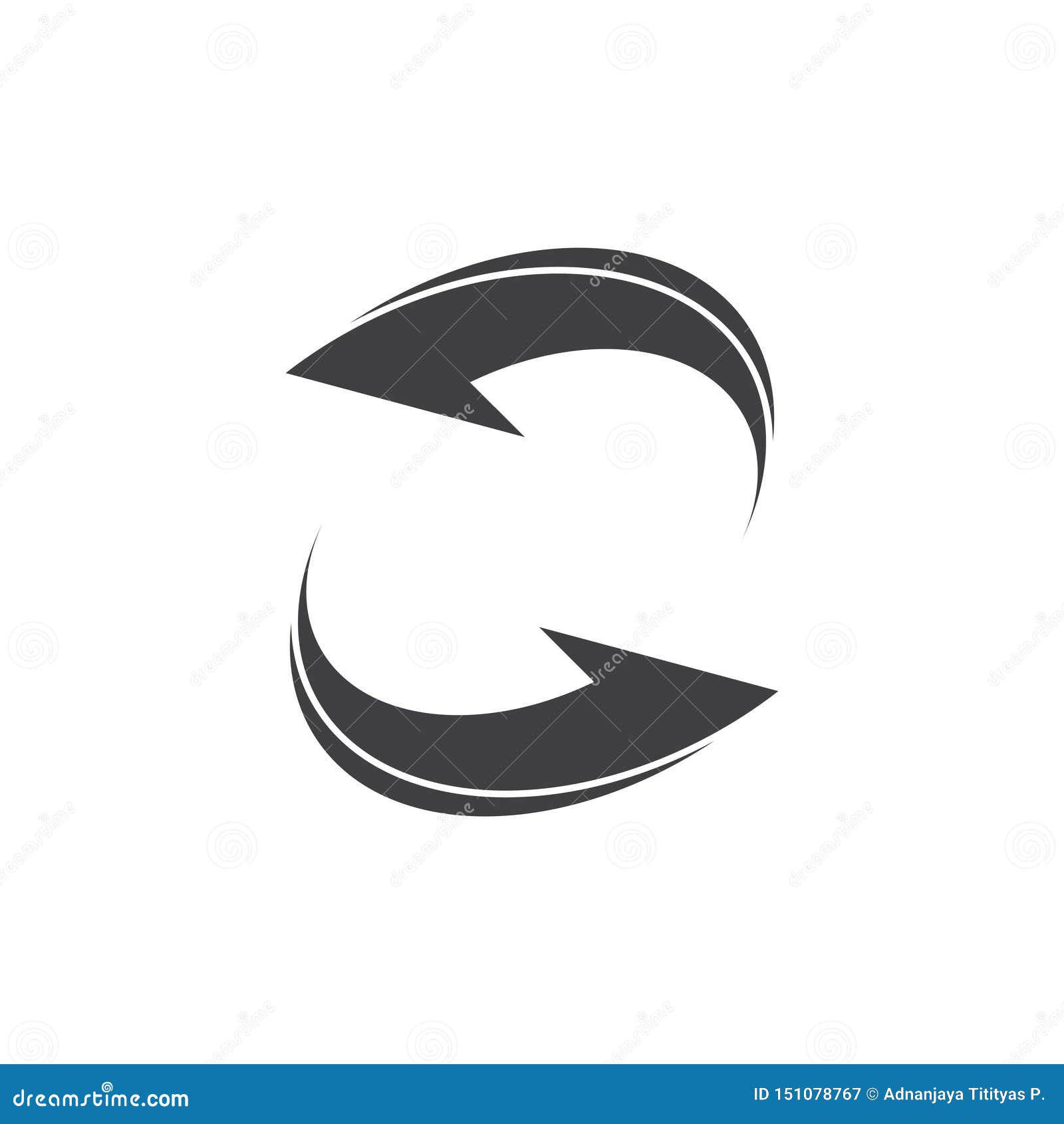 Circle Rotation Arrows Geometric Logo Vector Stock Vector ...