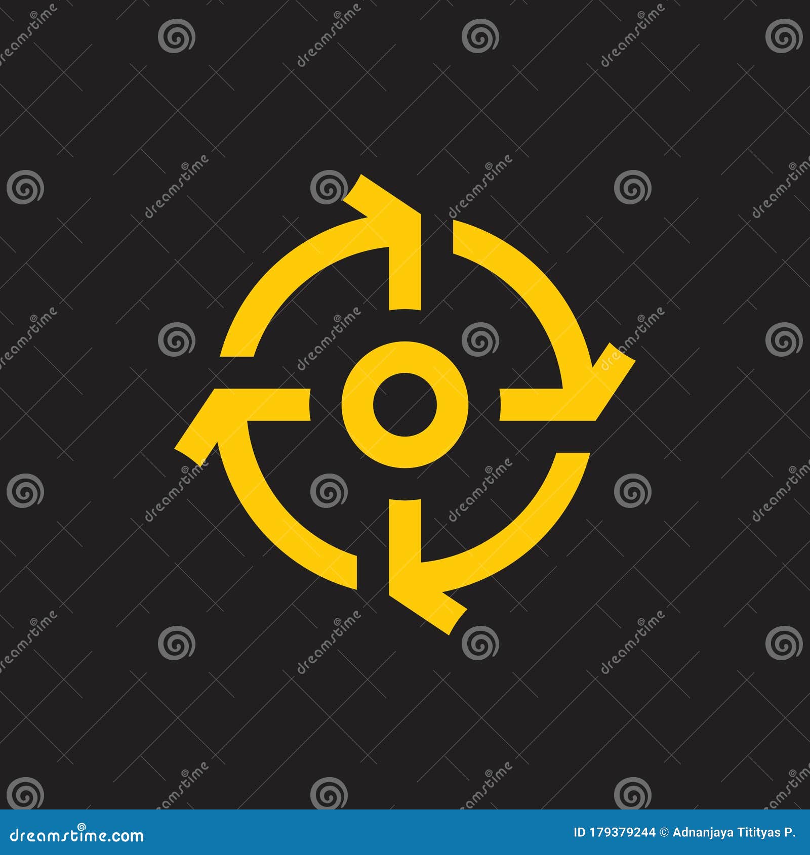 Circle Rotation Arrows Motion Design Logo Vector Stock Vector ...