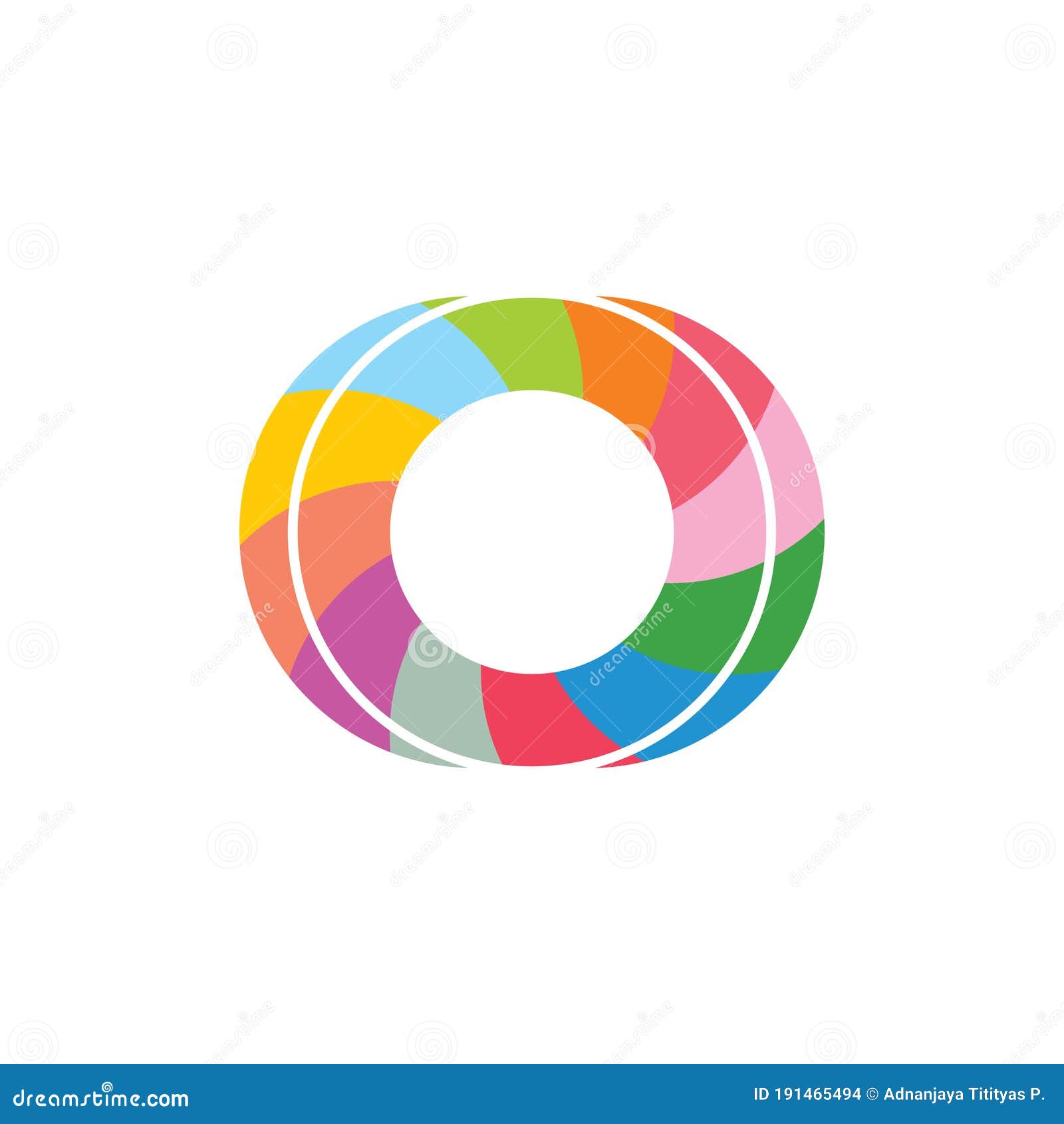 Circle Rotation Colorful Geometric Logo Vector Stock Vector ...