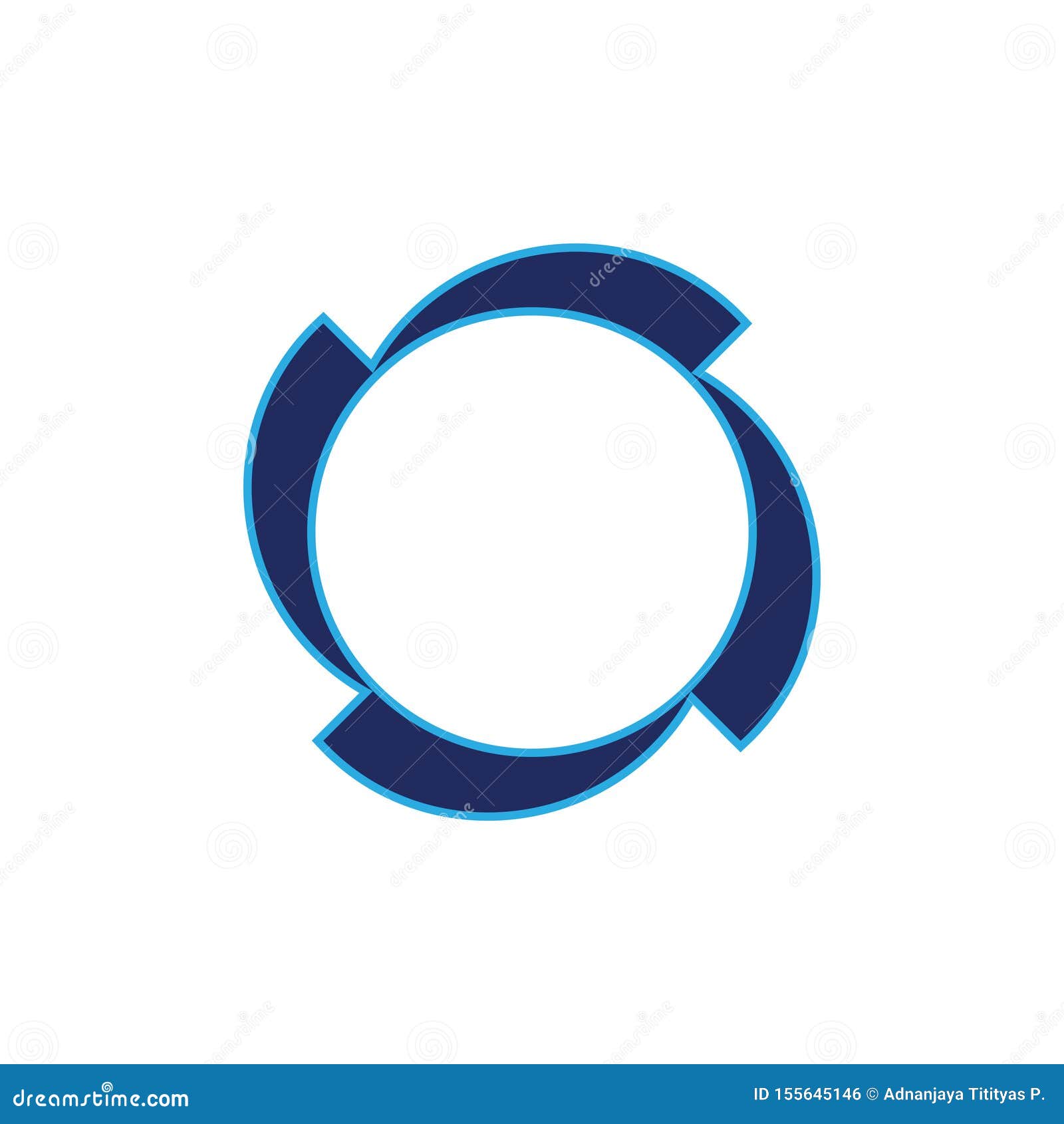 Circle Rotation Geometric Curves Logo Vector Stock Vector ...