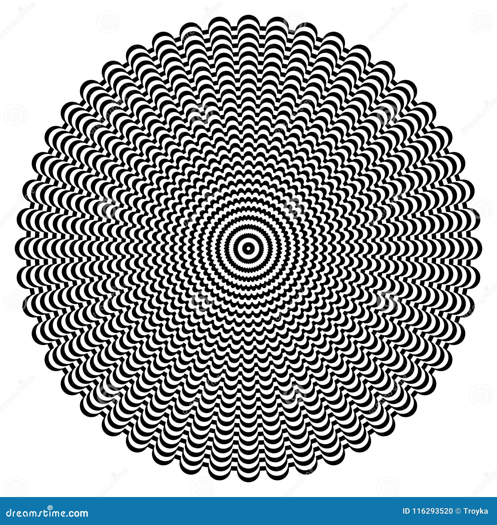 Circle Rotation Patterns. Abstract Shapes Cartoon Vector ...