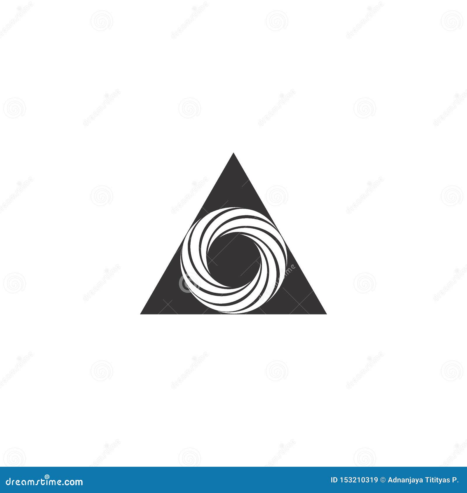 Circle Rotation Triangle Logo Vector Stock Vector - Illustration of ...