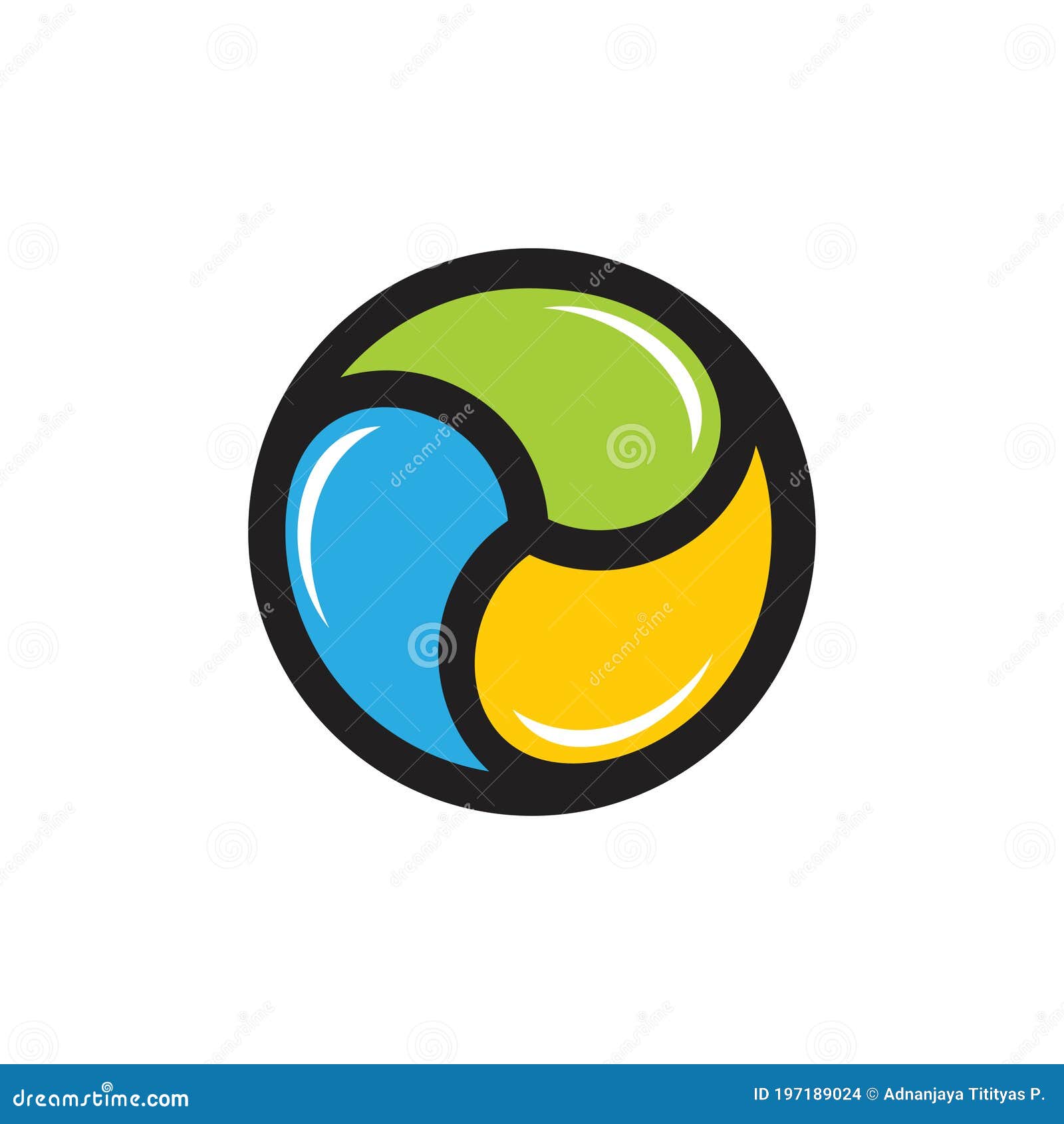 Circle Rotation Water Flow Symbol Logo Vector Stock Vector ...