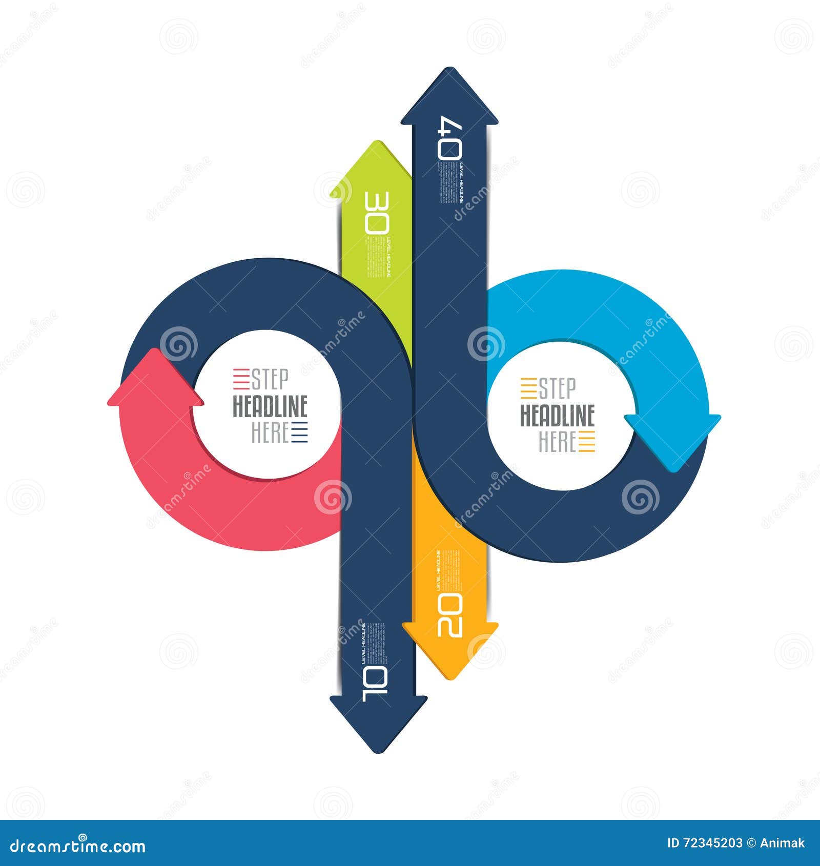 Circle, Round Arrows Infographic. Template, Scheme, Diagram, Chart ...