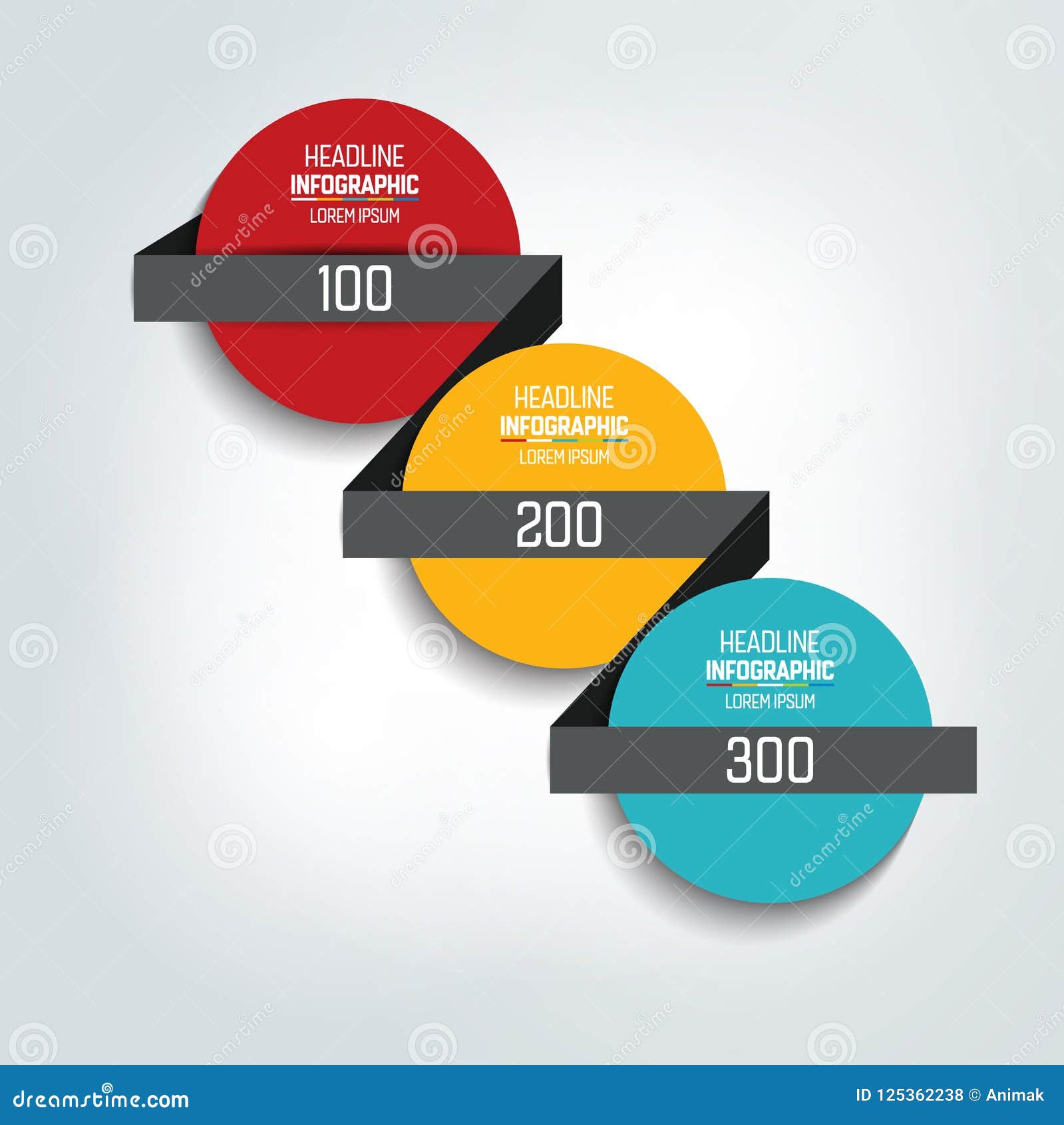 Infographic Numbered Steps 5 Cartoon Vector | CartoonDealer.com #56662765