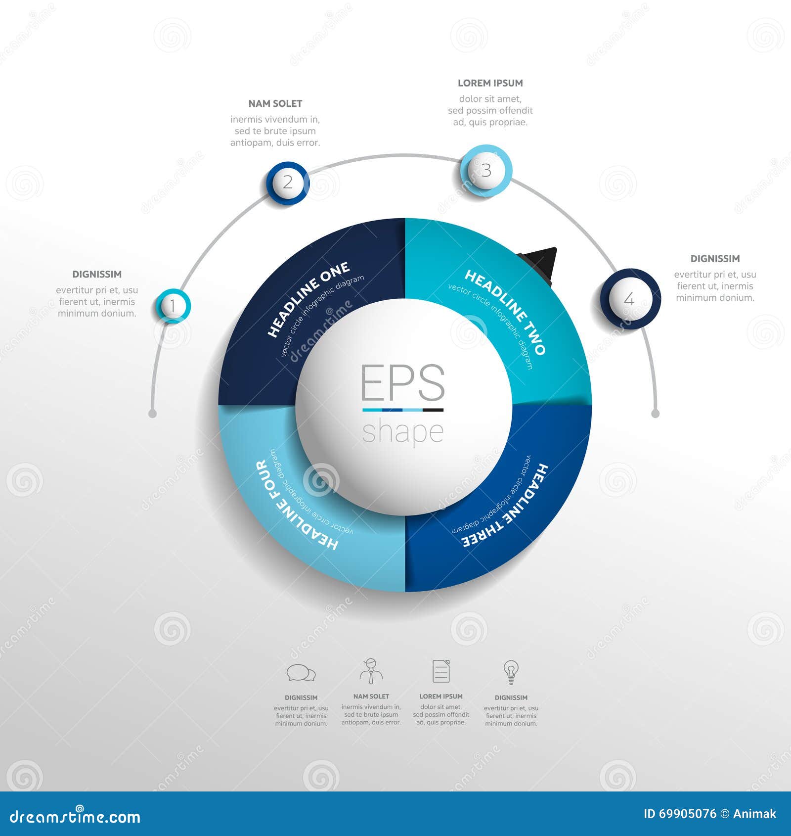 Circle, Round Infographic. Timeline Concept Stock Vector - Illustration ...