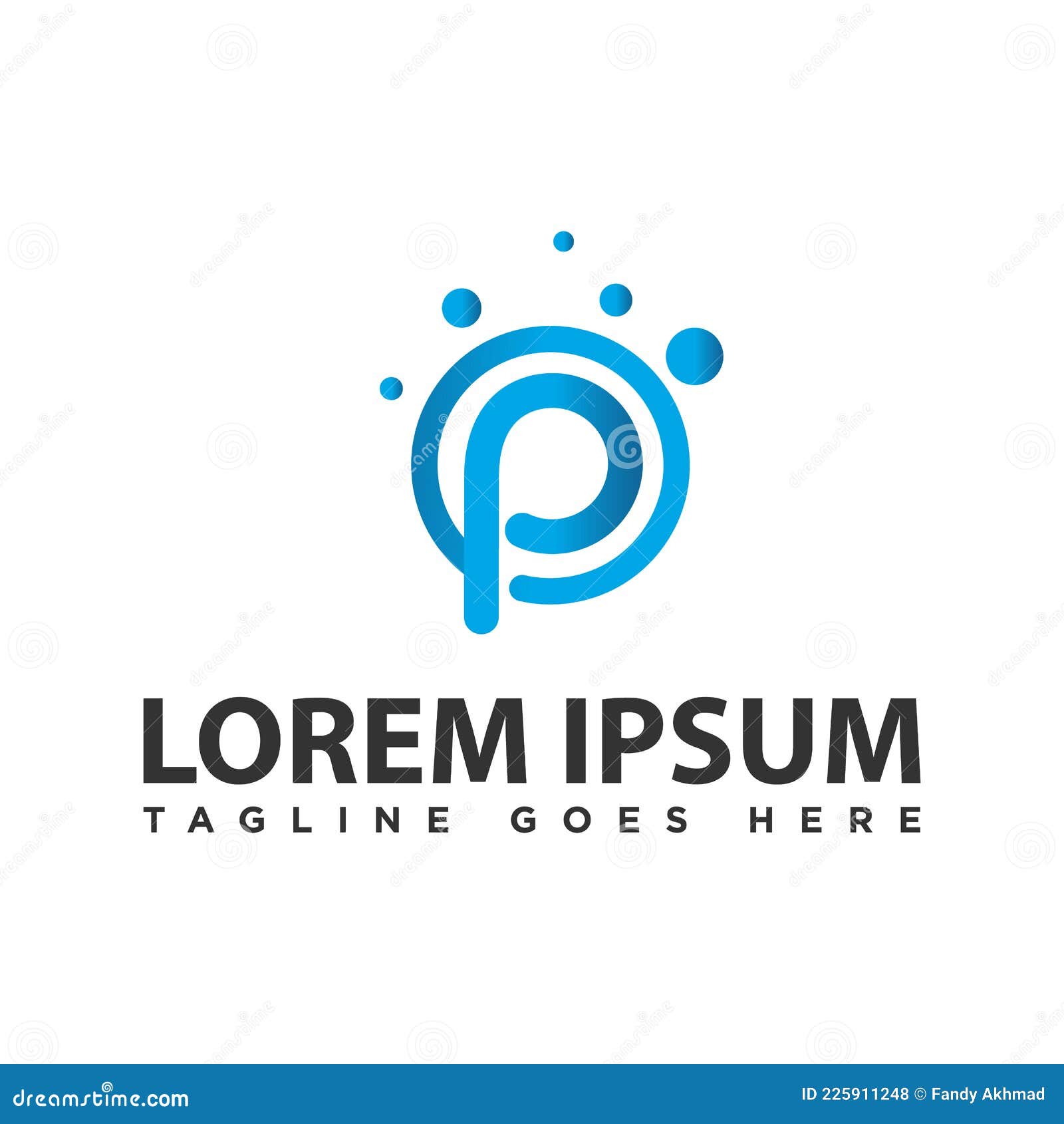 Circle Round Initial P Letter Logo Design Vector Graphic Concept ...