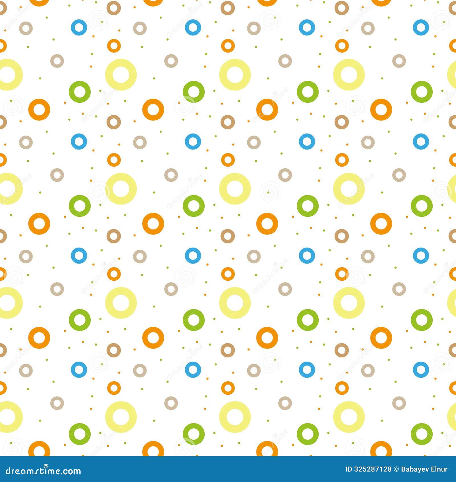 Circle Round Ring Vector Seamless Pattern. Colorful Bubble Texture ...