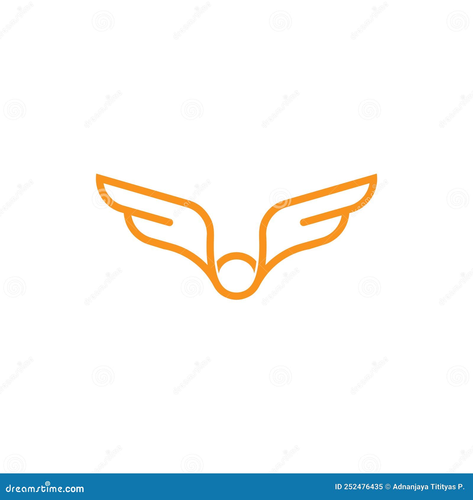 Circle Round Simple Geometric Wings Logo Vector Stock Vector ...