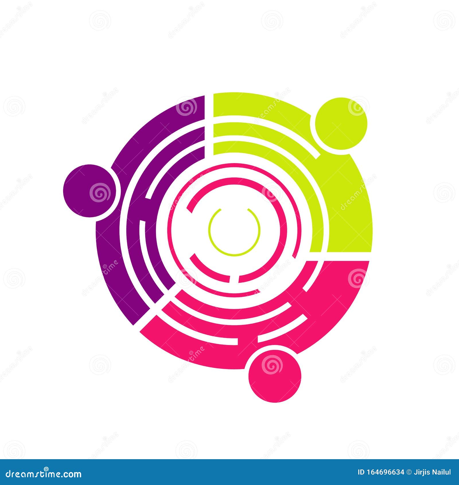 Circle Rounded Connected Unity People Community Logo Design Vector ...