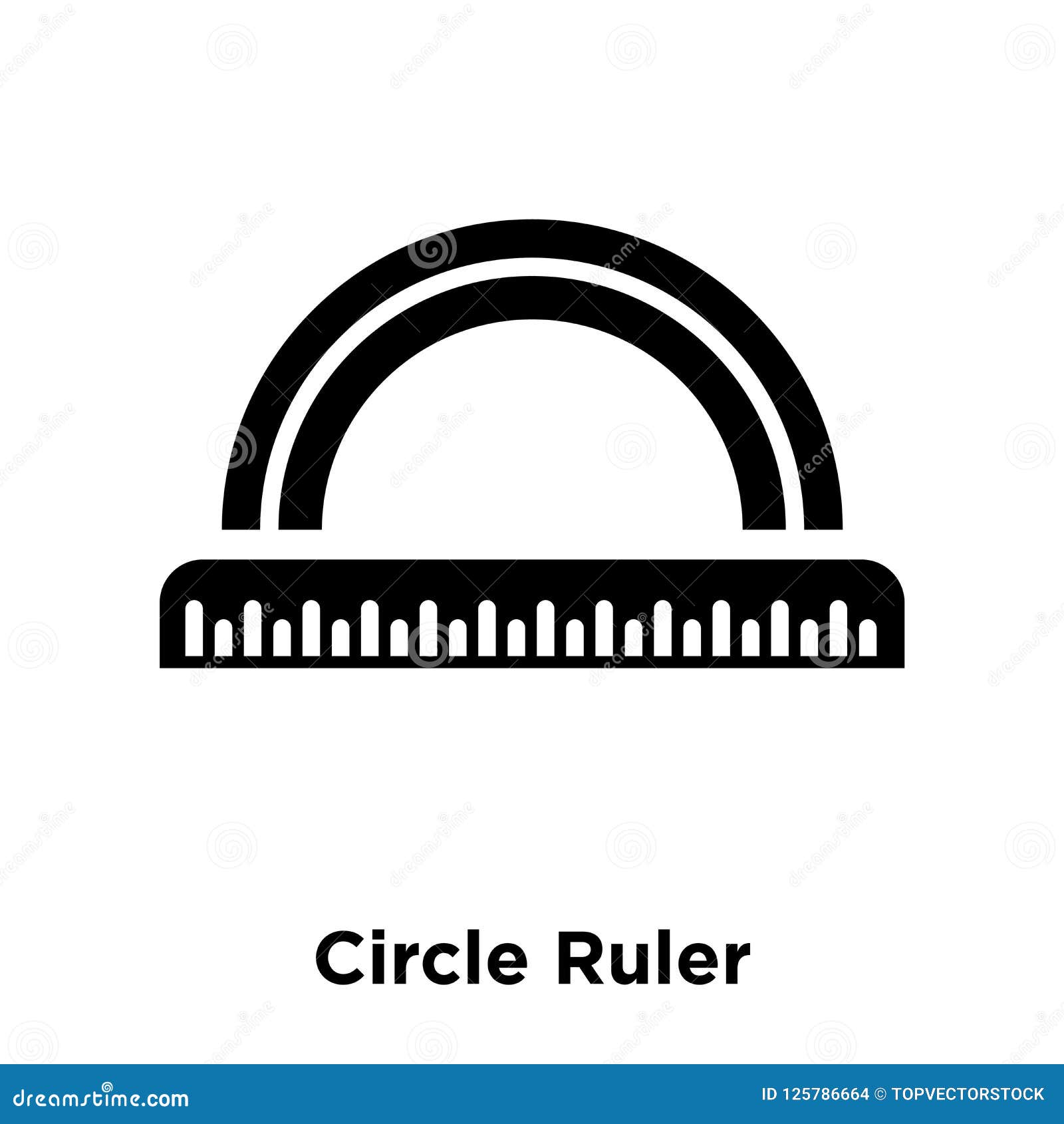 Circle Ruler Icon Vector Isolated on White Background, Logo Concept of ...