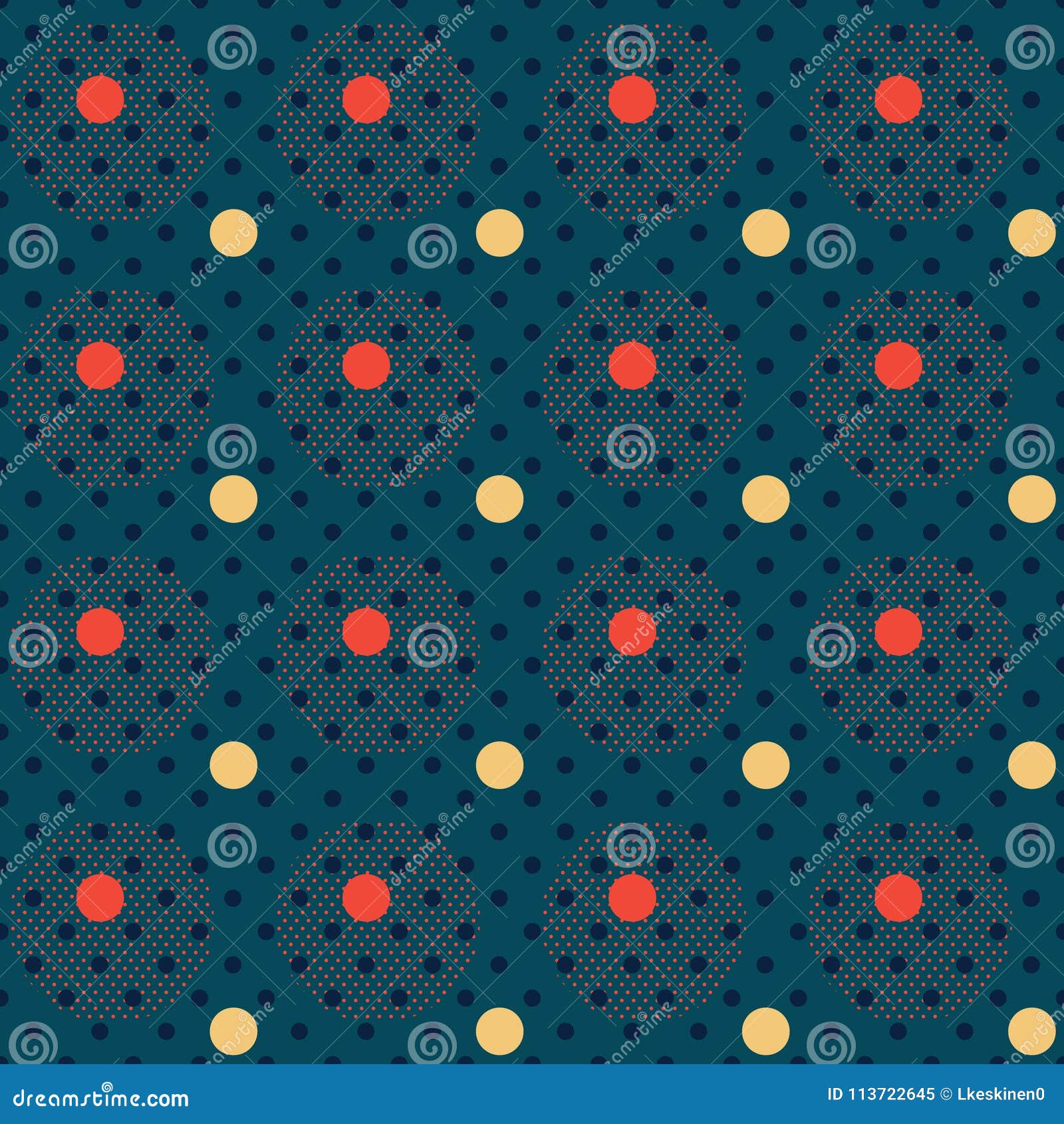 Circle Scale Seamless Pattern Stock Vector - Illustration of repeat ...