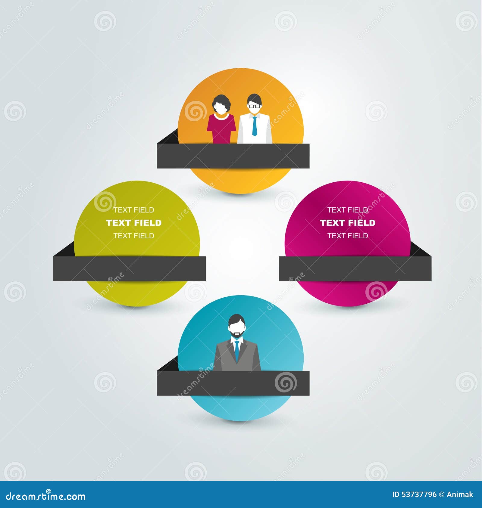 Circle scheme, chart. stock vector. Illustration of circular - 53737796