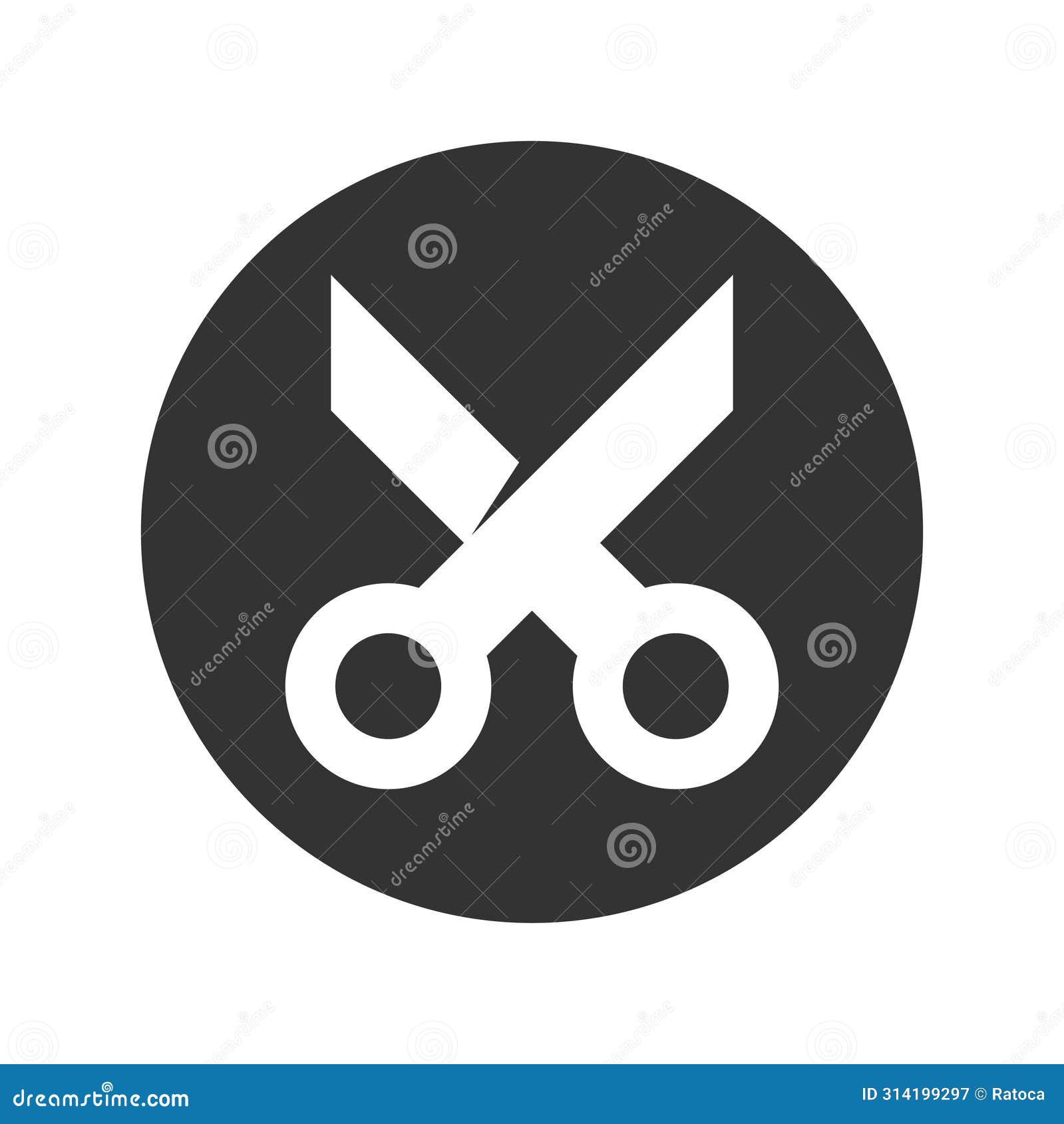 Circle scissors icon stock illustration. Illustration of sharp - 314199297