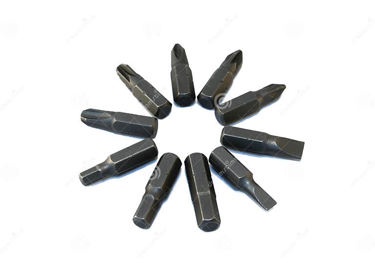 Circle of screwdriver bits stock photo. Image of builder - 661460
