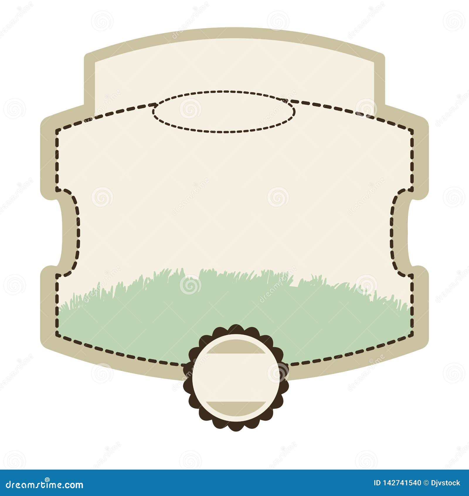 Circle Seal Stamp with Frame Stock Vector - Illustration of print, aged ...