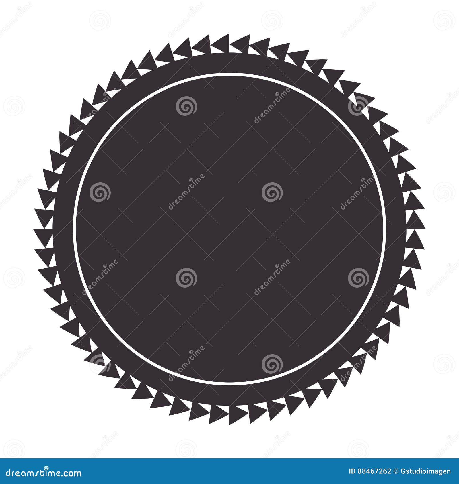 Circle seal stamp frame stock vector. Illustration of banner - 88467262