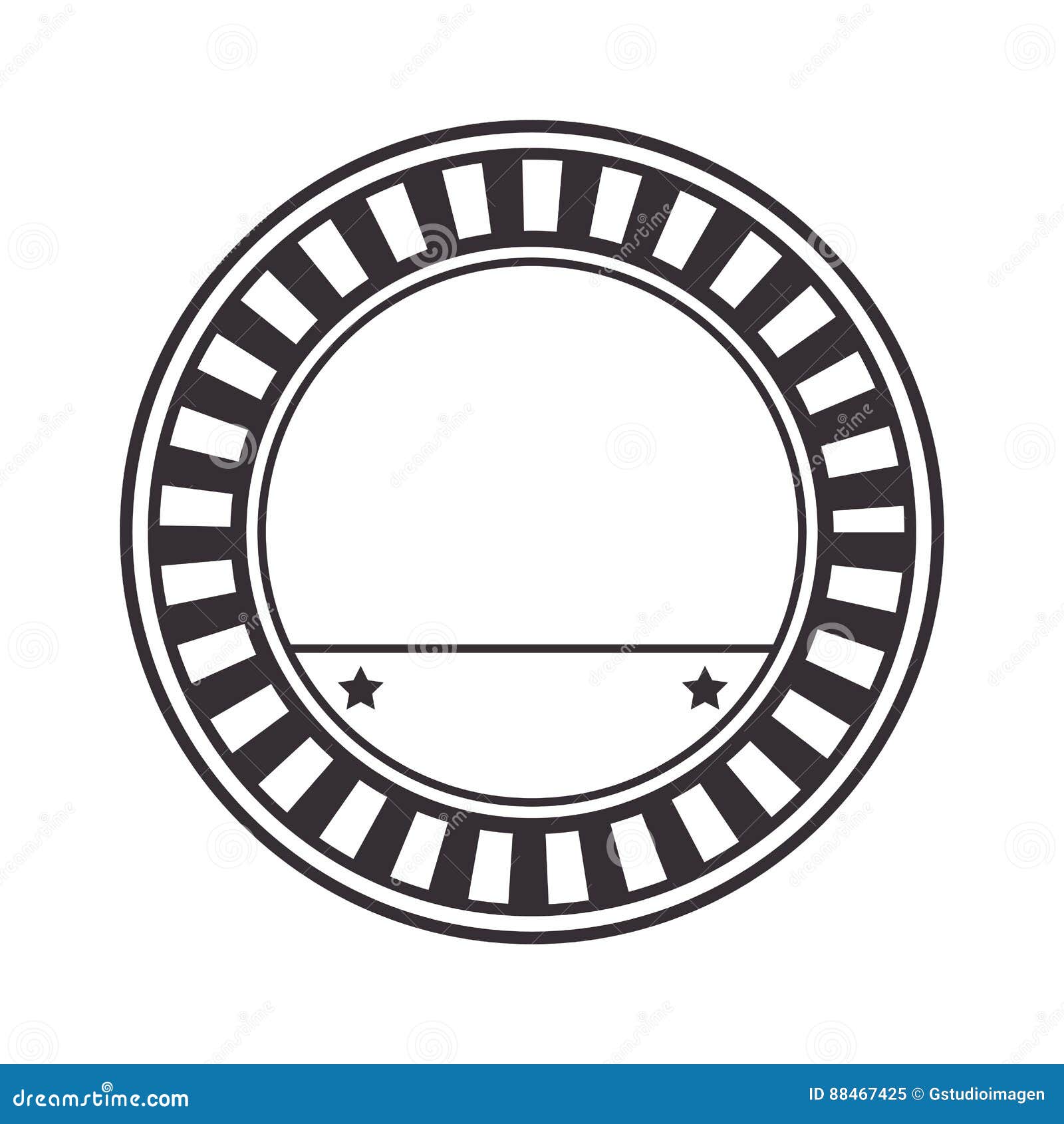 Circle seal stamp frame stock vector. Illustration of border - 88467425