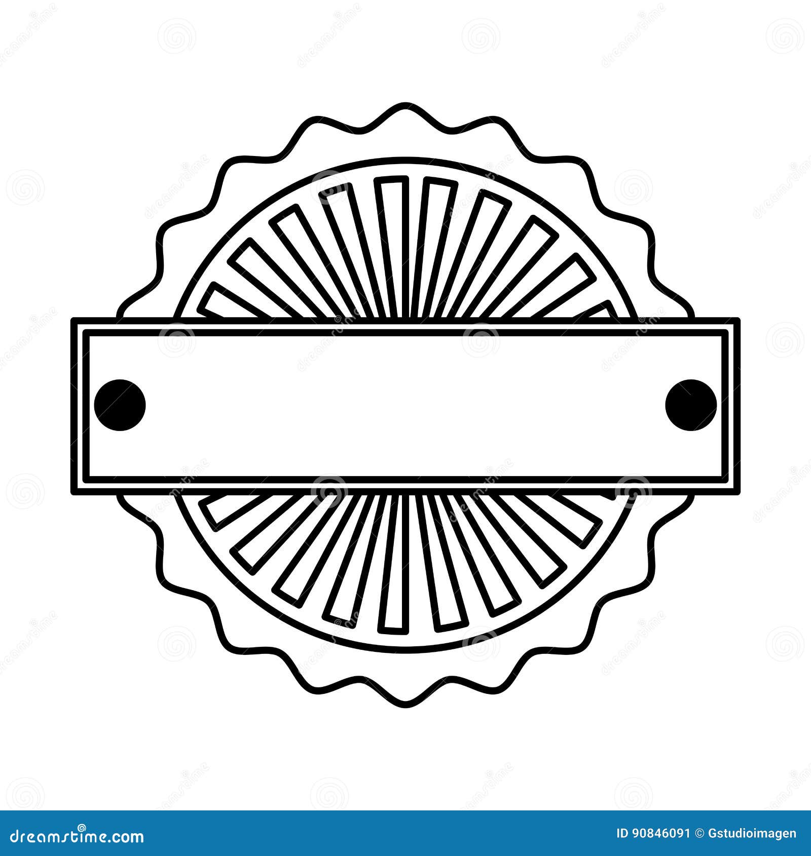 Circle seal stamp frame stock vector. Illustration of stamp - 90846091