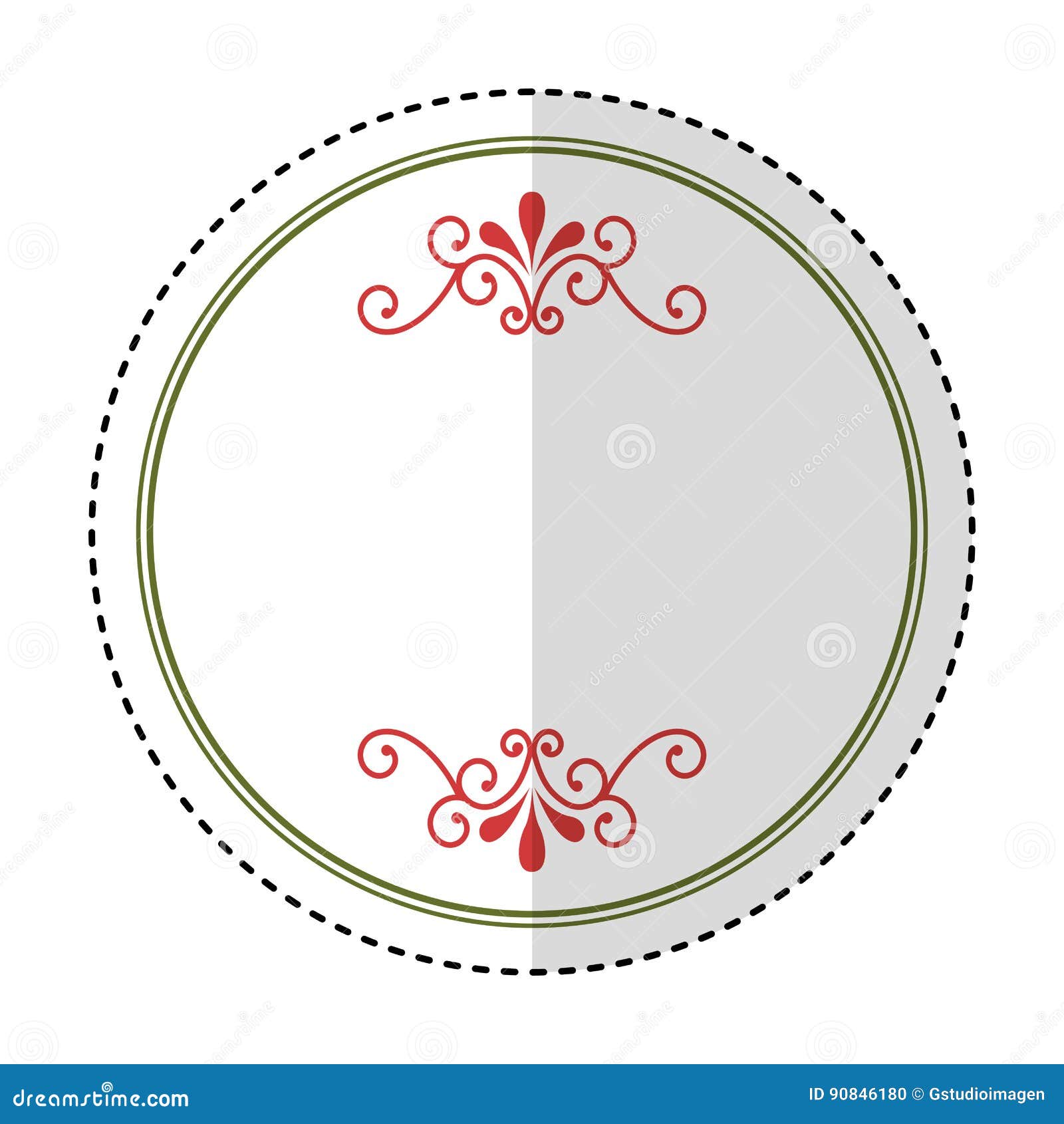 Circle seal stamp frame stock vector. Illustration of approval - 90846180