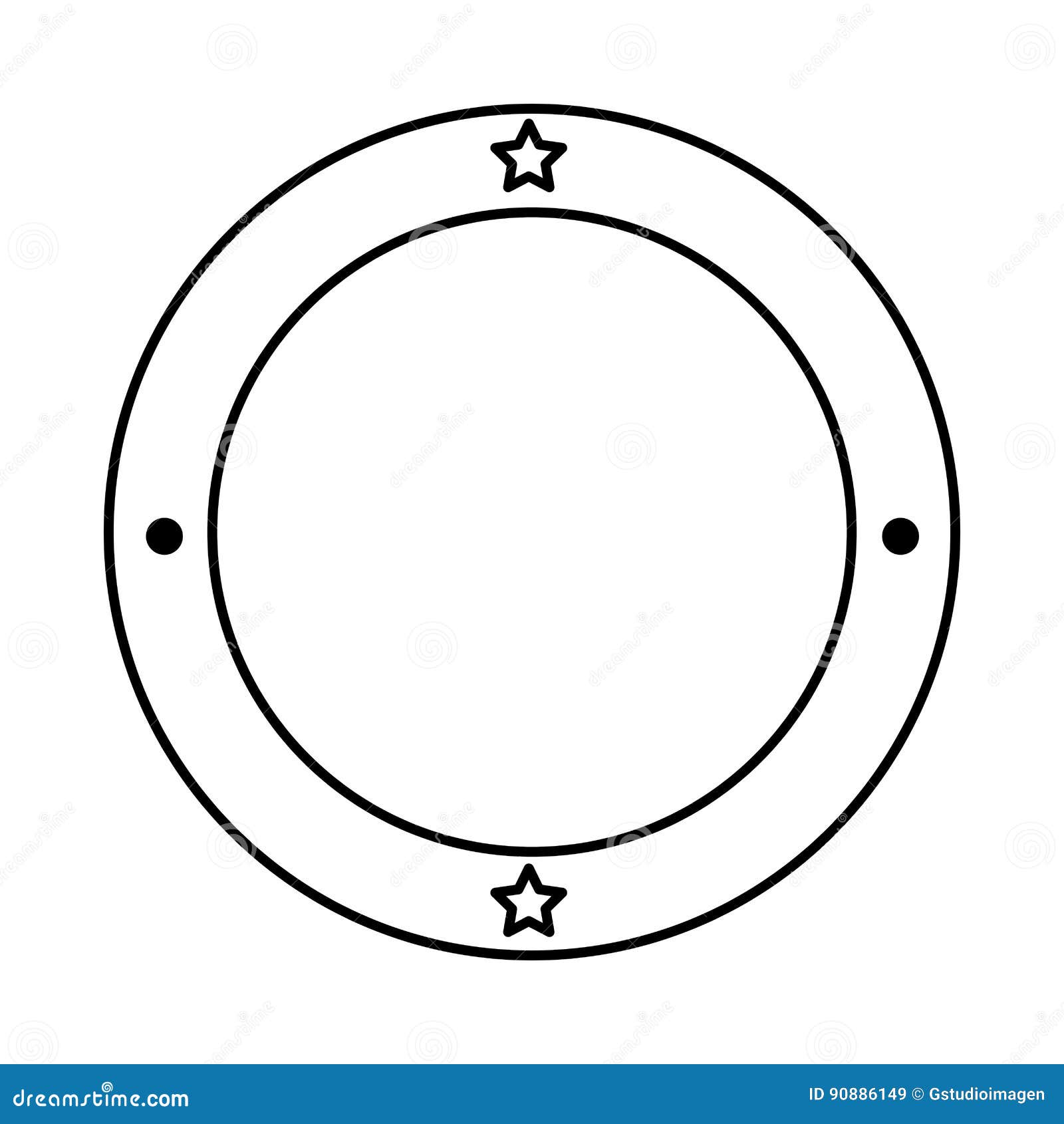 Circle seal stamp frame stock vector. Illustration of stamp - 90886149