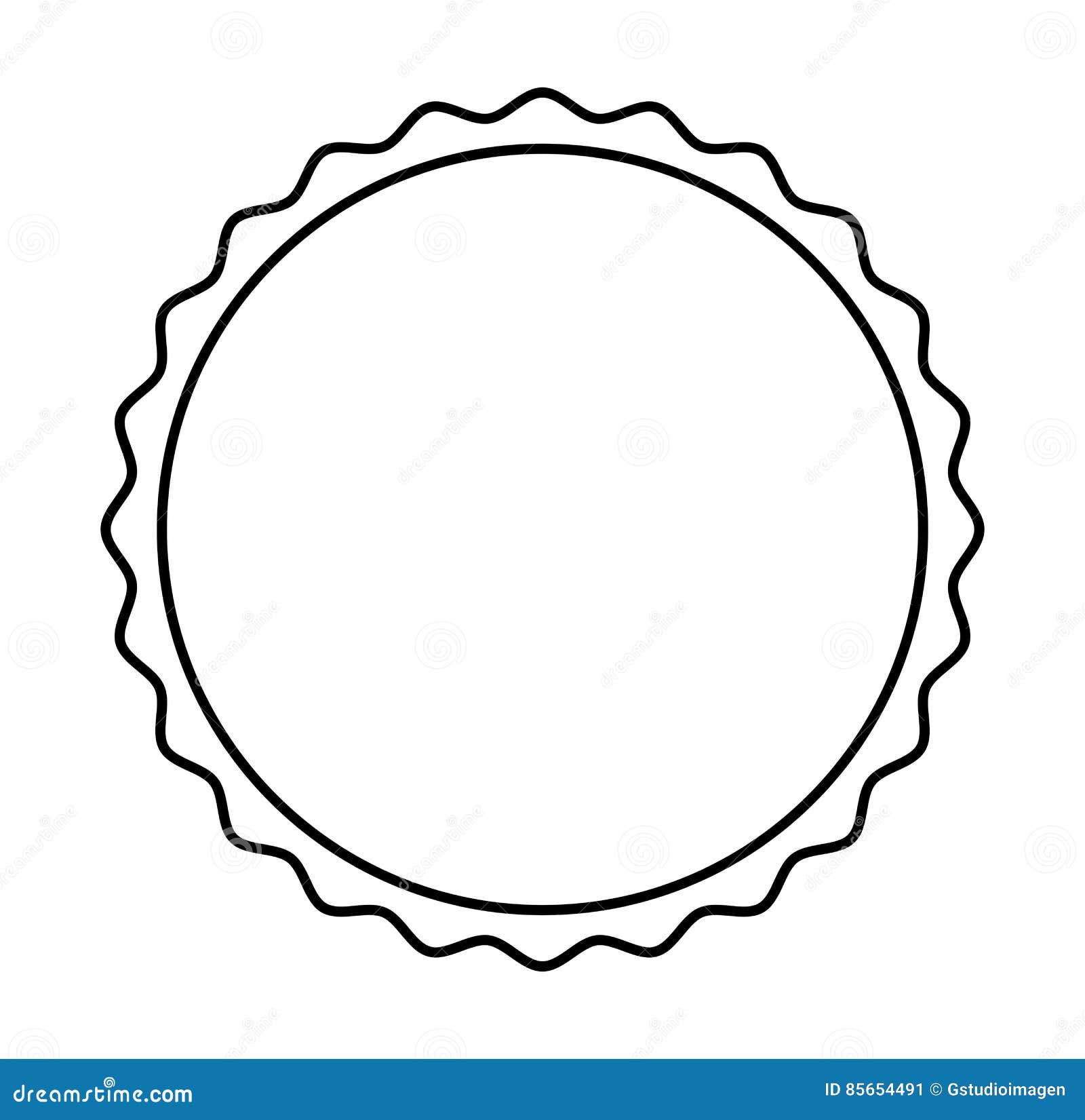 Circle seal stamp icon stock vector. Illustration of emblem - 85654491