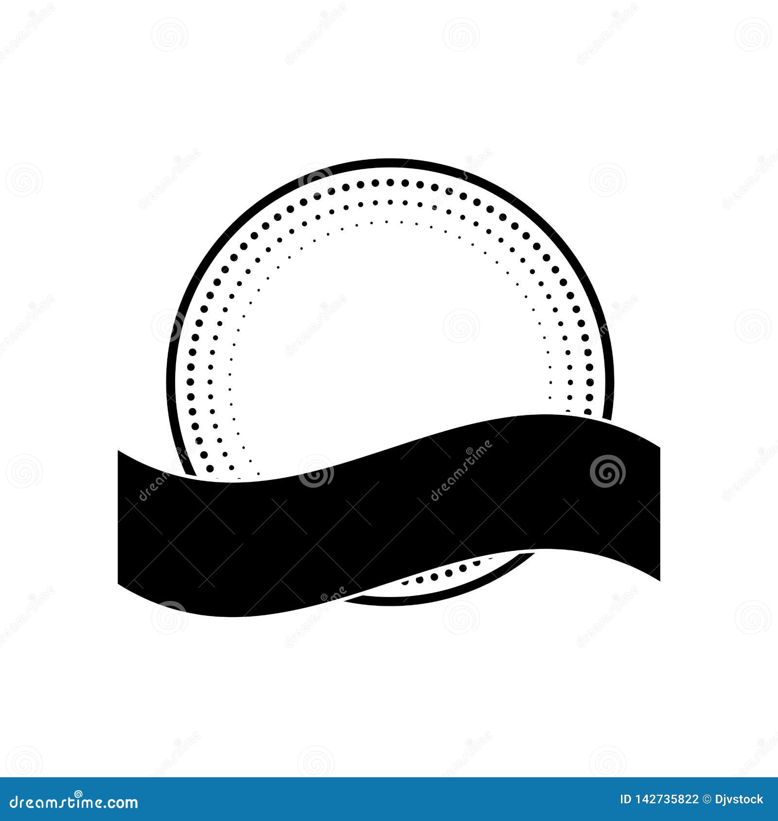 Circle Seal Stamp with Ribbon Stock Vector - Illustration of seal ...