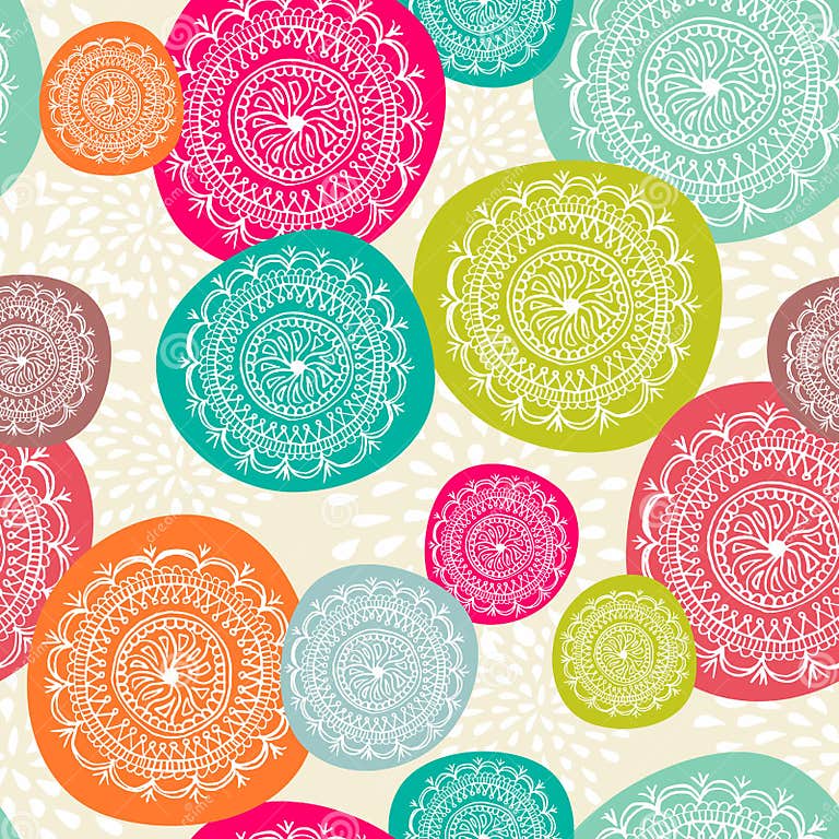Circle Seamless Pattern Background. EPS10 File. Stock Vector ...